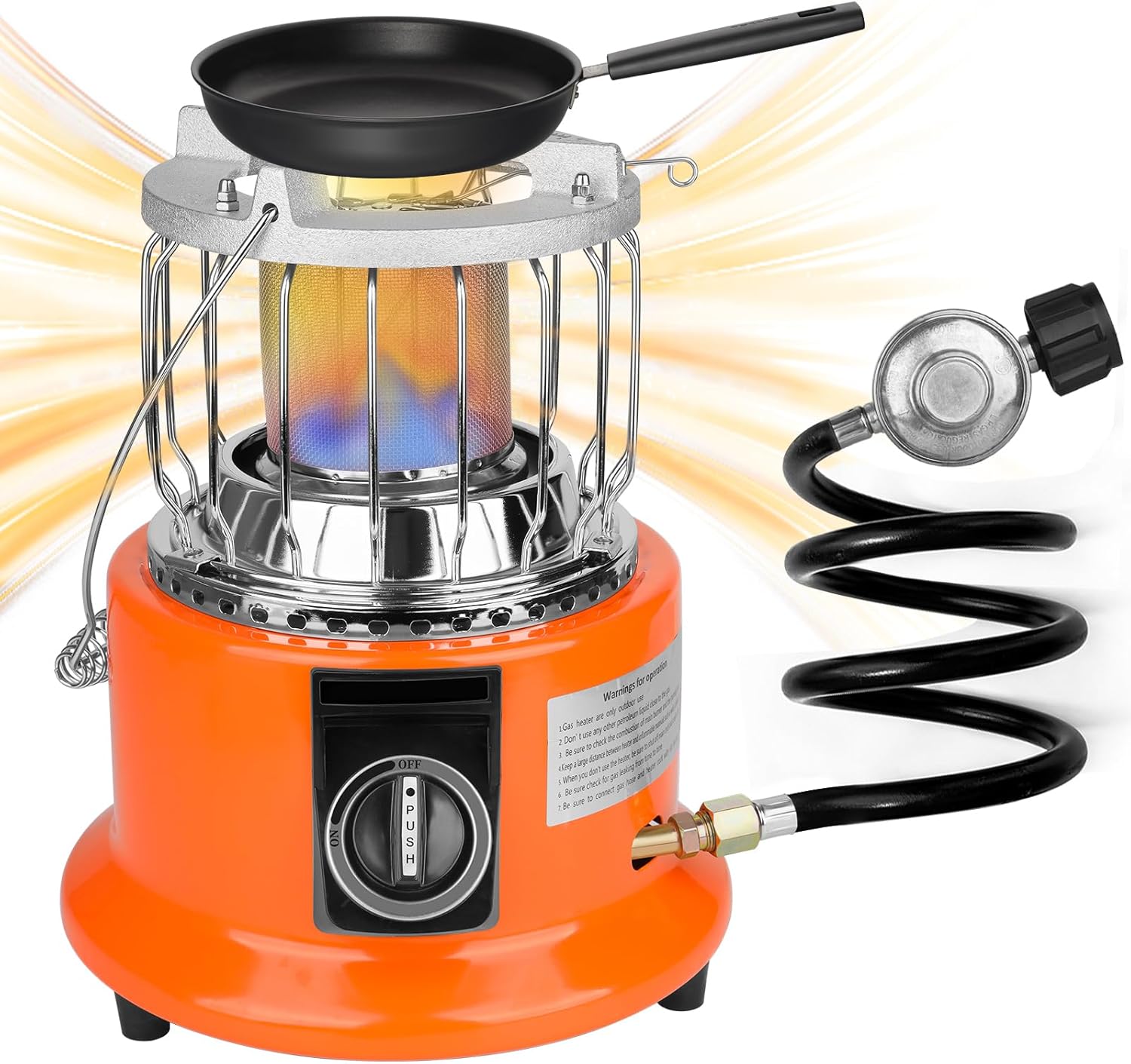 Amazon.com: FANCYTIMES 2 in 1 Portable Propane Heater & Stove,13,000 BTU Portable Propane Heater ...