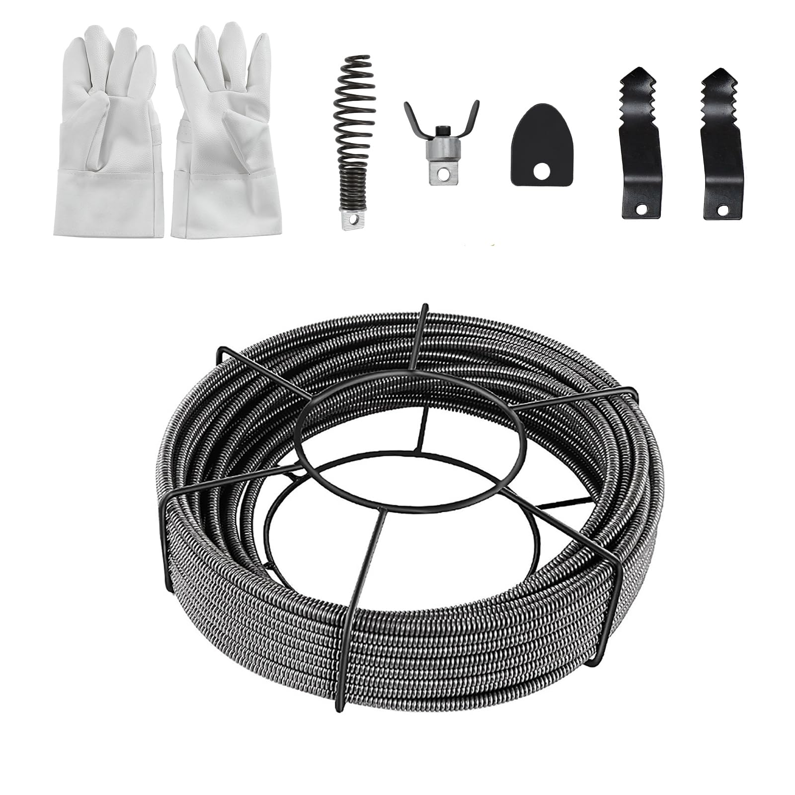 Snapklik.com : Drain Cleaning Cable 75 Feet X 3/8Inch, Solid Core Cable ...