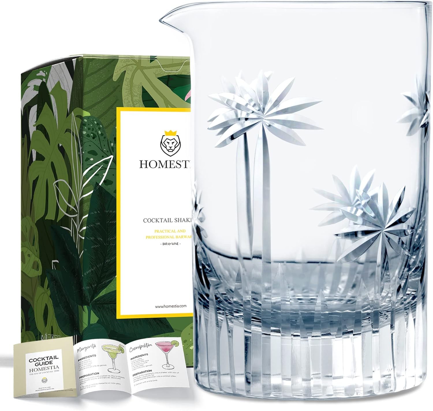 Amazon.com | Homestia 24oz Cocktail Mixing Glass Seamless Cocktail ...