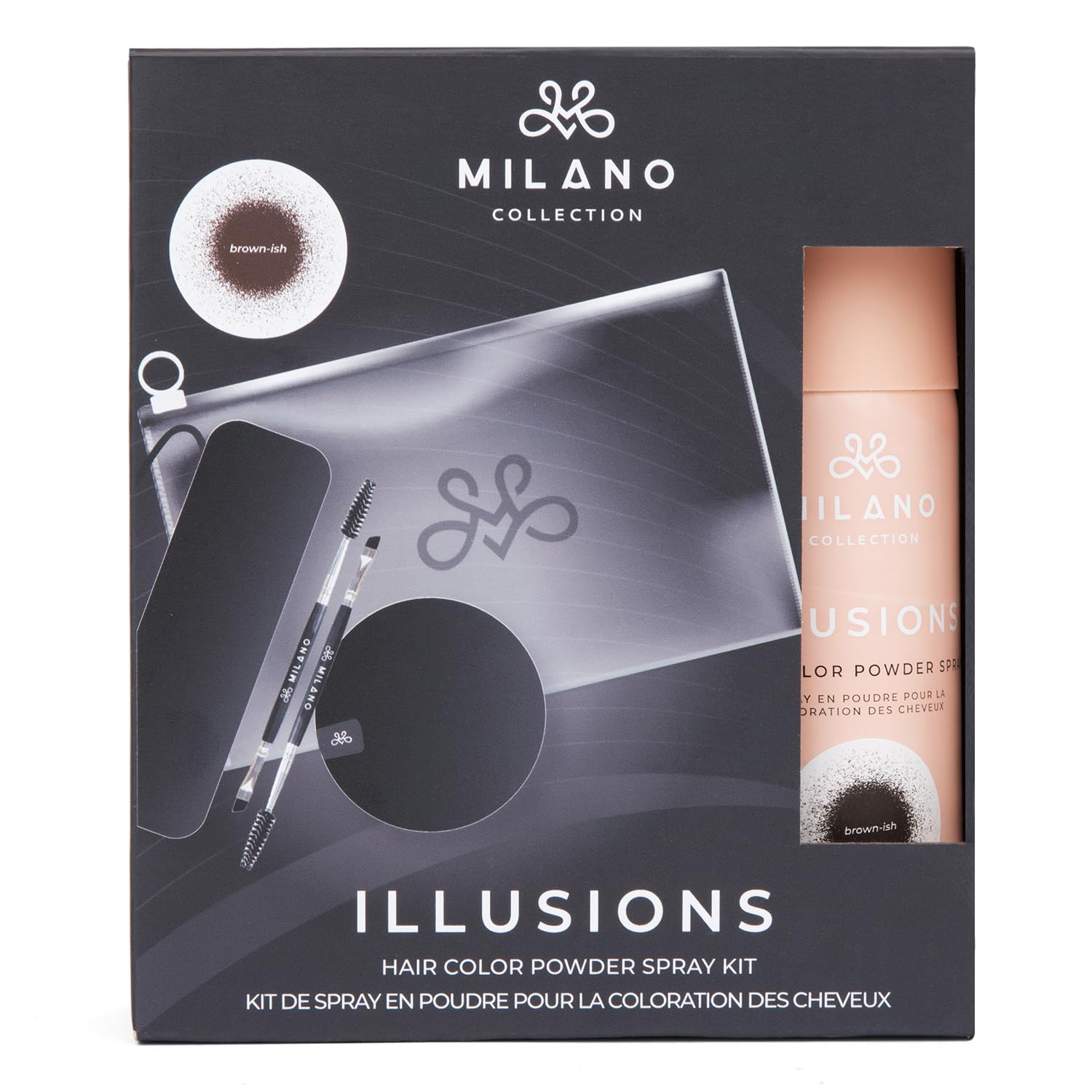 Amazon.com : Milano Illusions Kit, Includes Brown-ish Hair Color Powder ...
