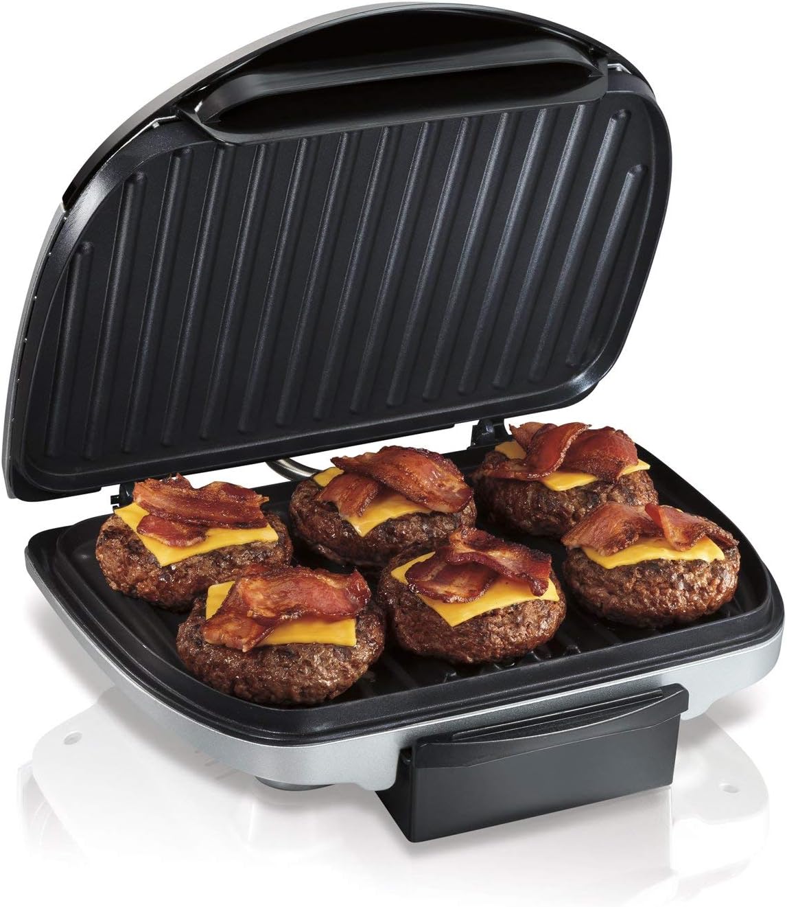 Amazon.com: T-fal GC4208 4-Burger Curved Grill with Non-Stick Plates ...