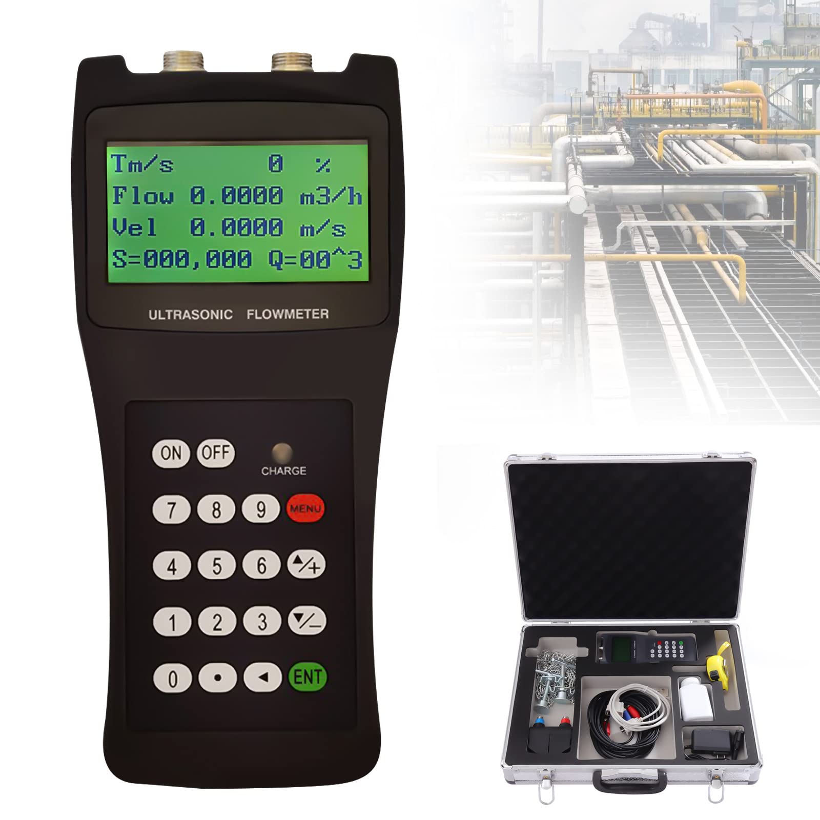 Wall Mounted Water Flow Meter - Portable Ultrasonic Liquid Flow Meter ...