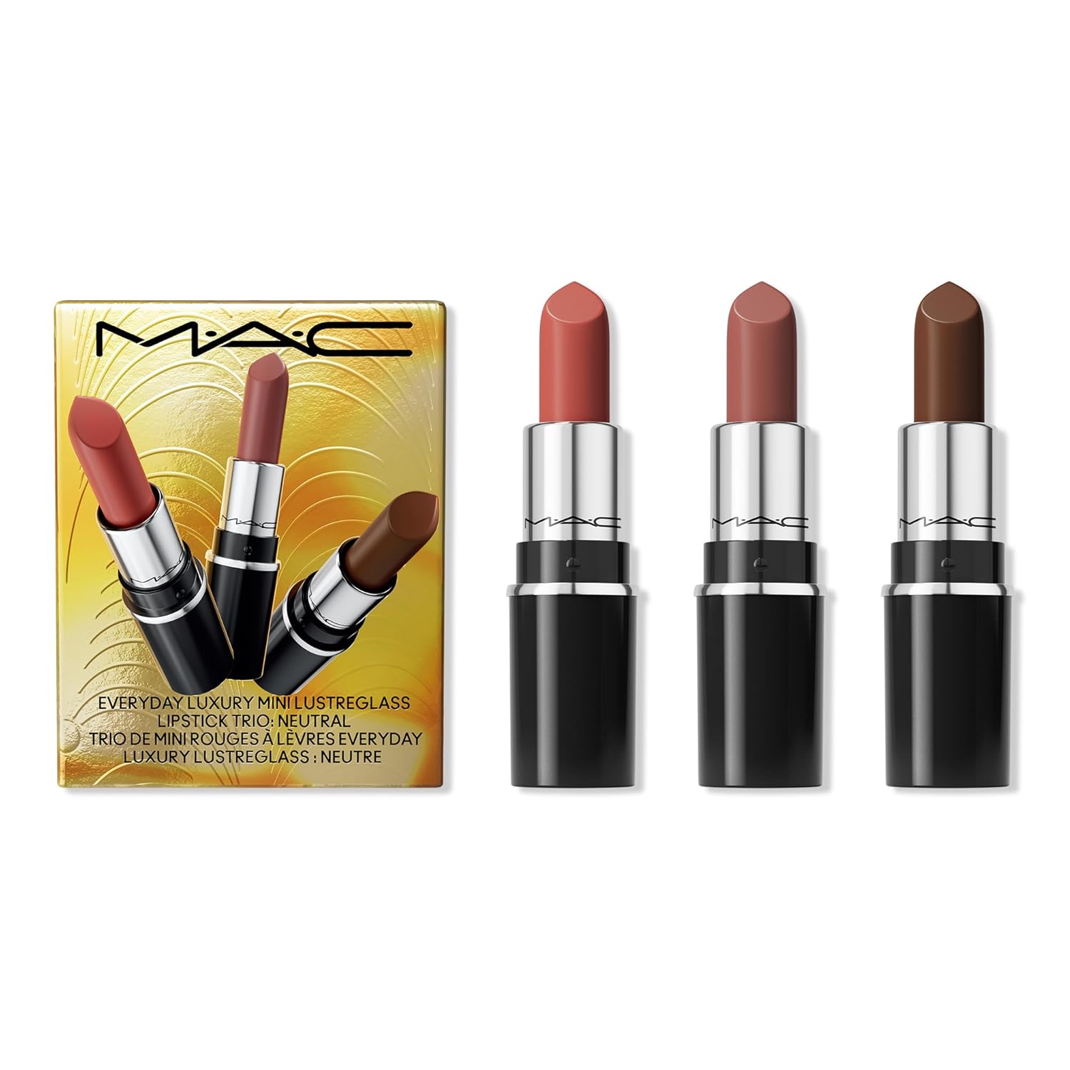Amazon.com : MAC Everyday Luxury Mini Lustreglass Lipstick Trio ...