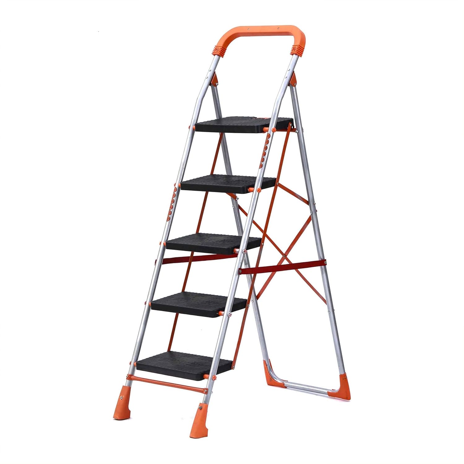 TRUPHE Helios Foldable 5 Step Ladder for Home and Office Use | Alloy ...