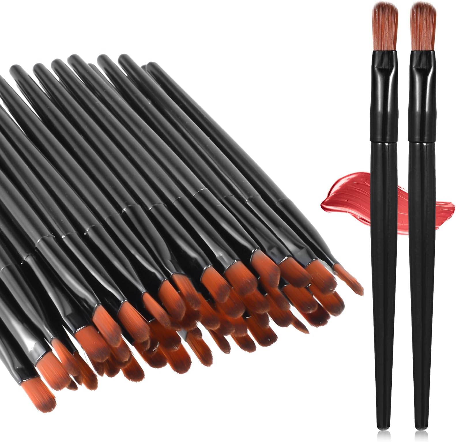 Amazon.com: 100 Pieces Disposable Lip Brushes Multifunctional Beauty ...