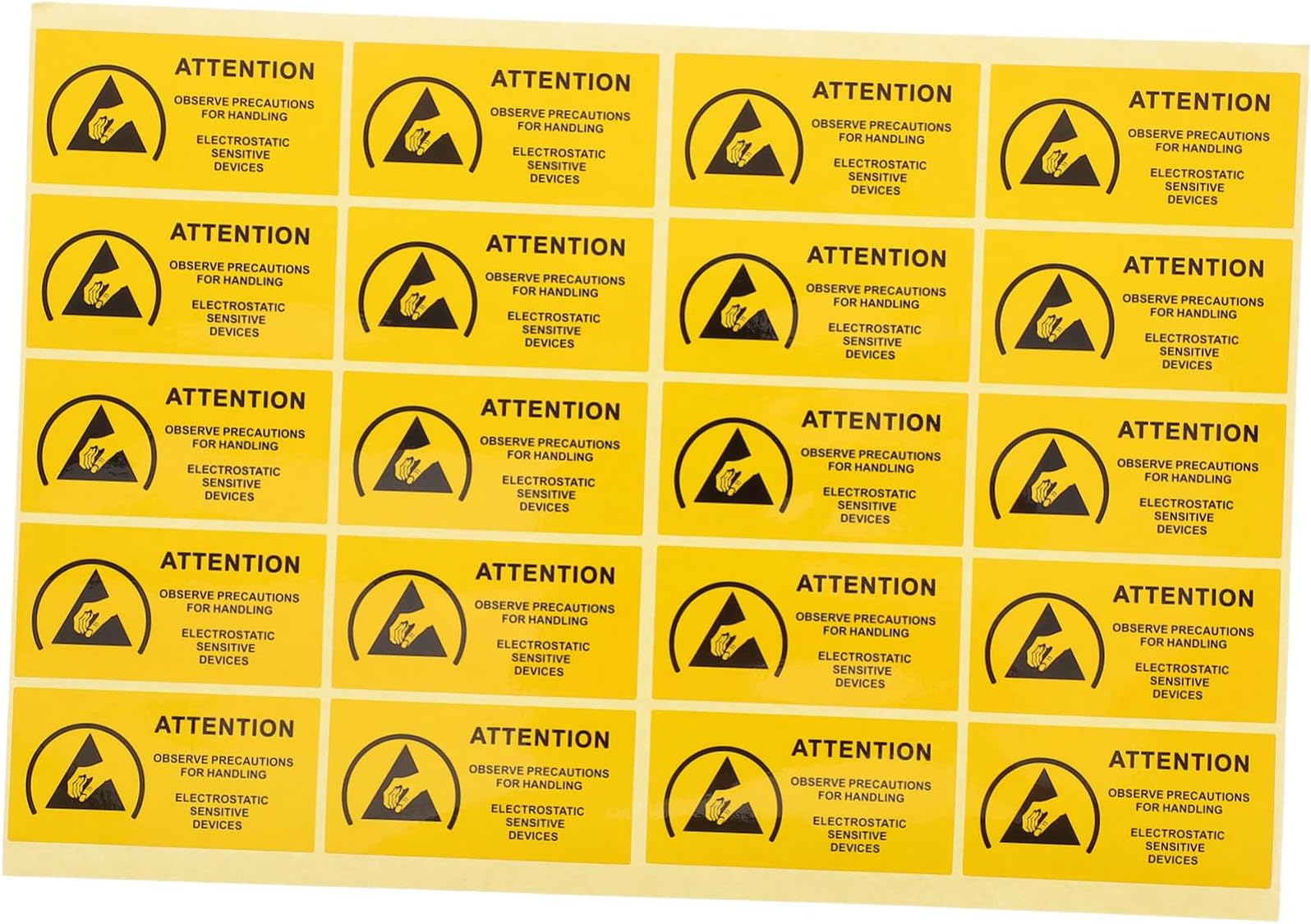 Amazon.com: Adhesive Labels Attention Stickers, Attention - Observe ...