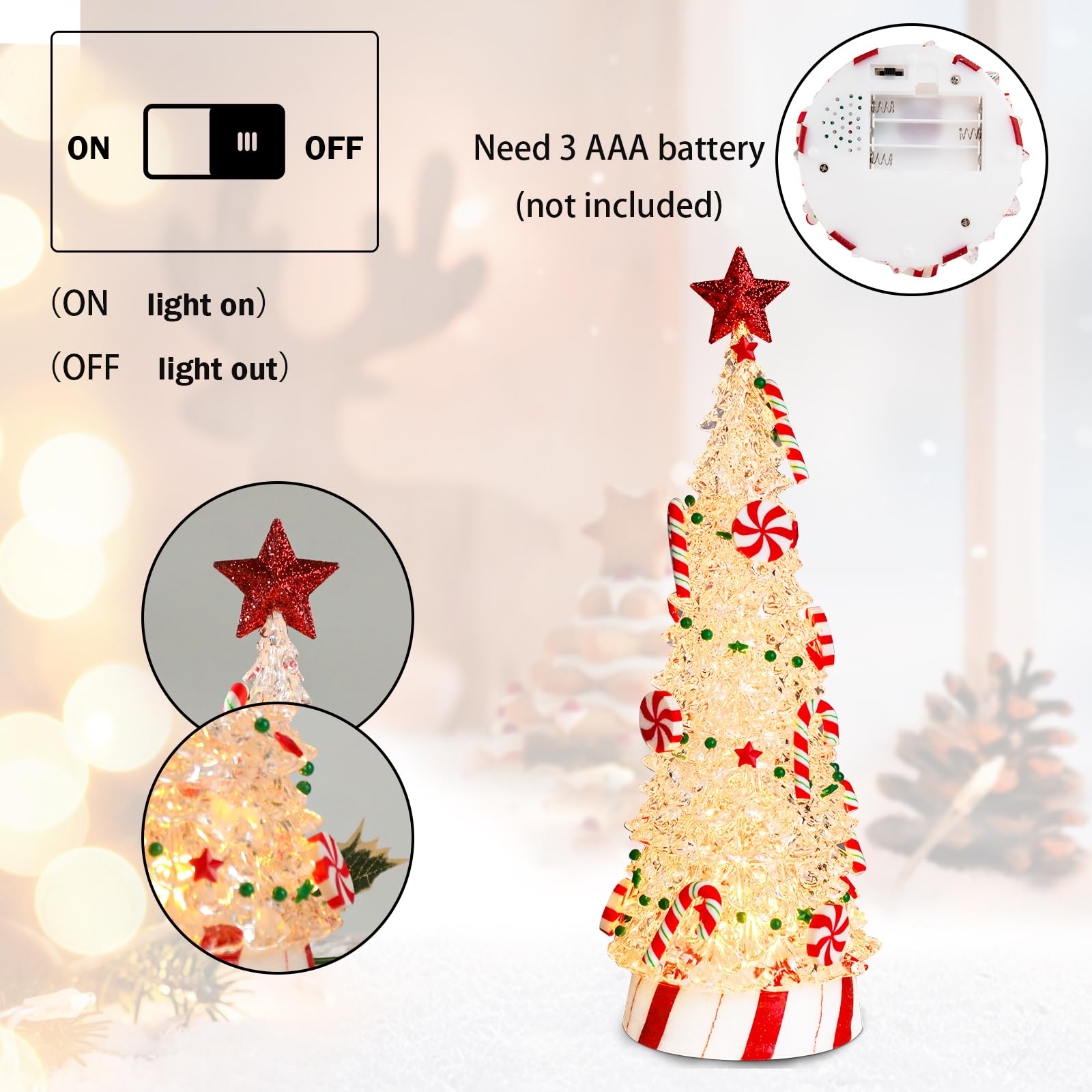 Snapklik.com : Small Christmas Tree Candy Tree 13 Inch Tabletop ...