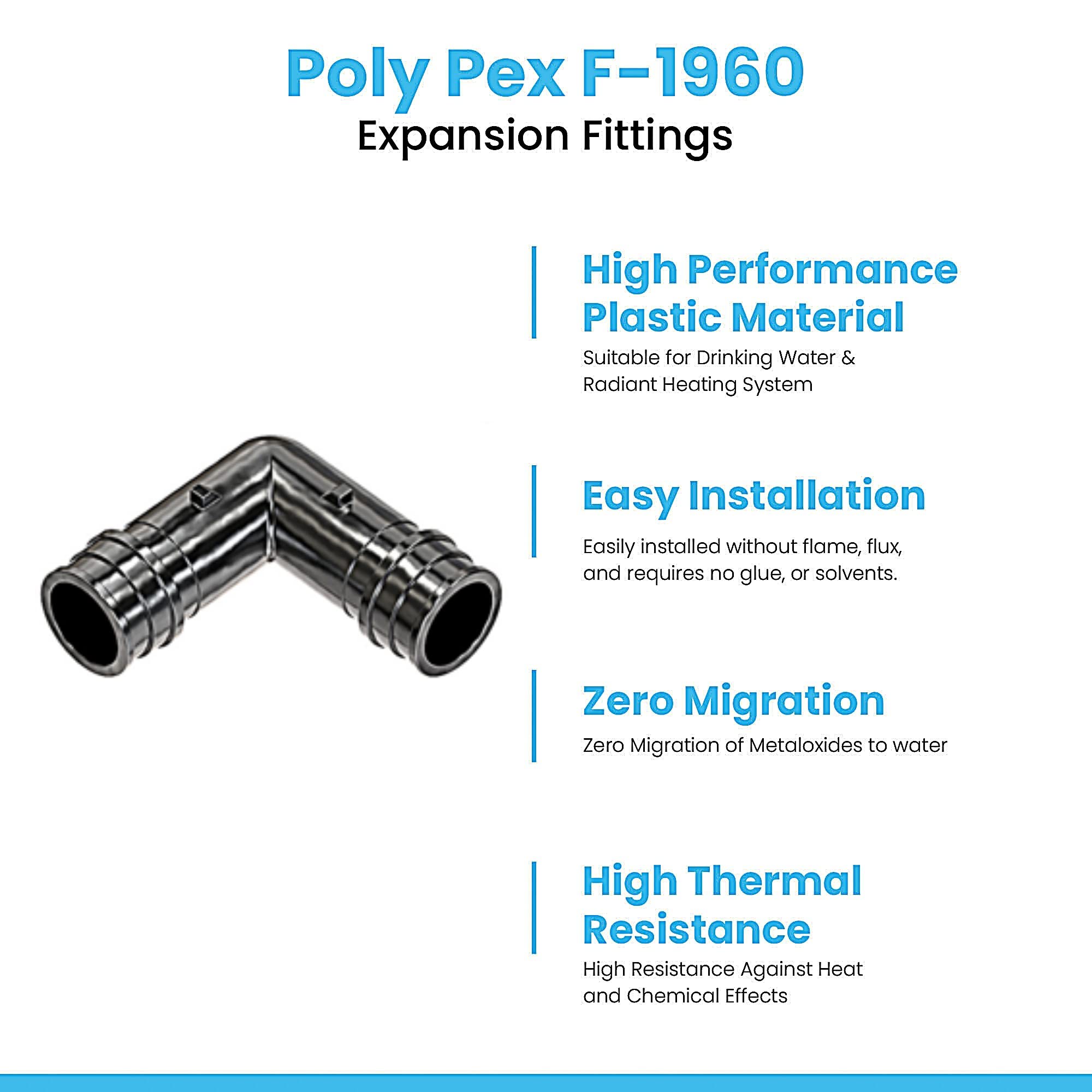 Snapklik.com : Vigolix Poly Pex A Expansion Fittings 1/2 Inch Elbows ...