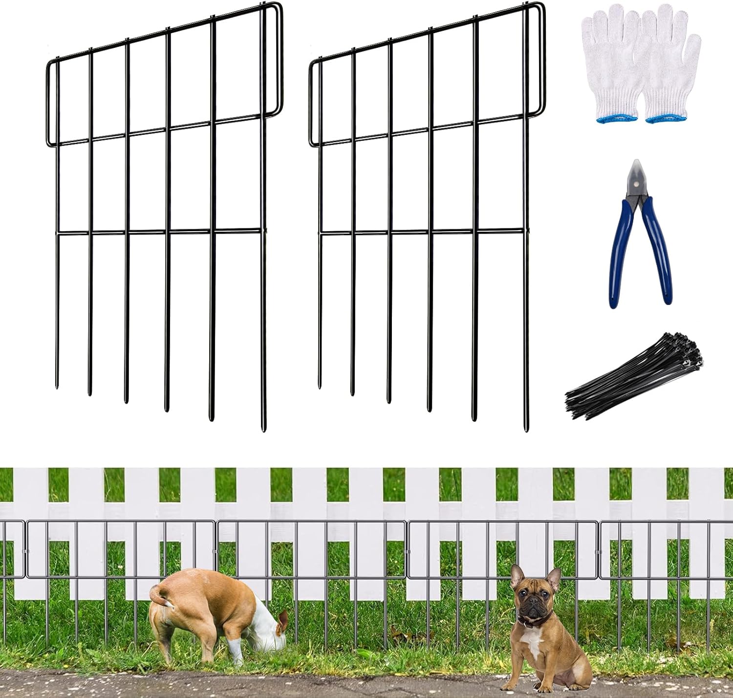 Amazon.com : 25 Pack Animal Barrier Fence, No Dig Garden Decorative ...