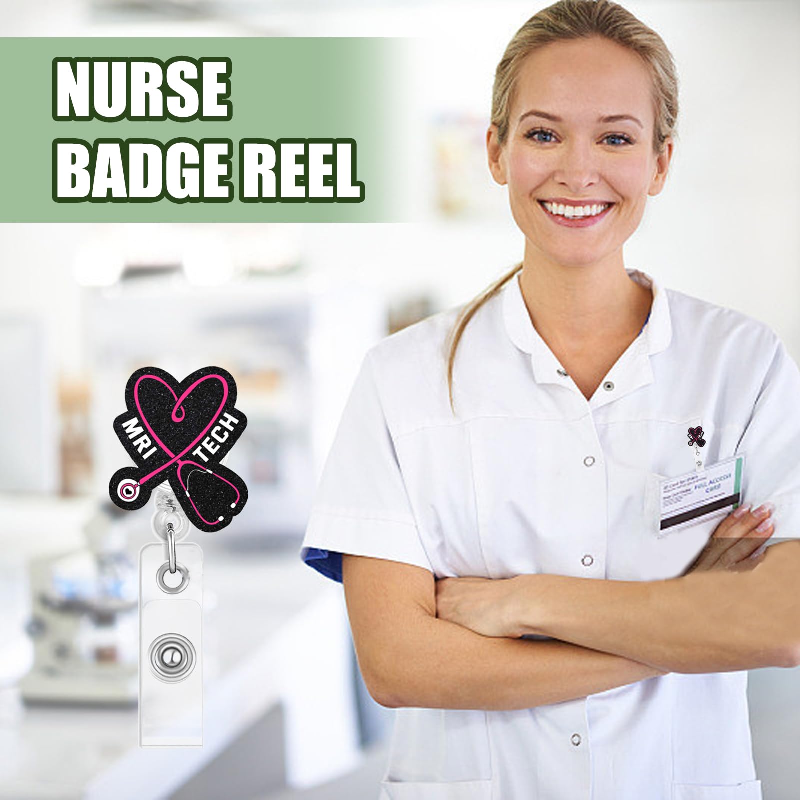 Snapklik.com : MRI Tech Badge Reel, Funny Stethoscope Badge Reels ...