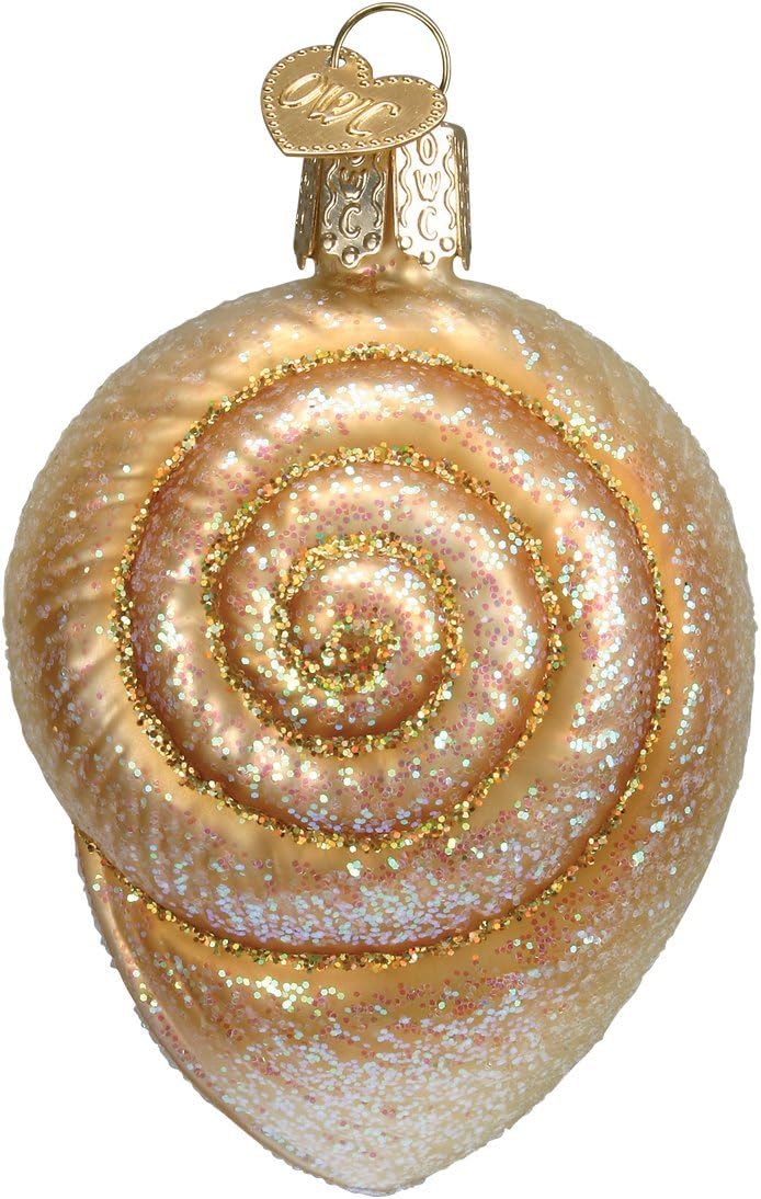 Amazon.com: Old World Christmas Spiral Shell Glass Blown Ornament ...