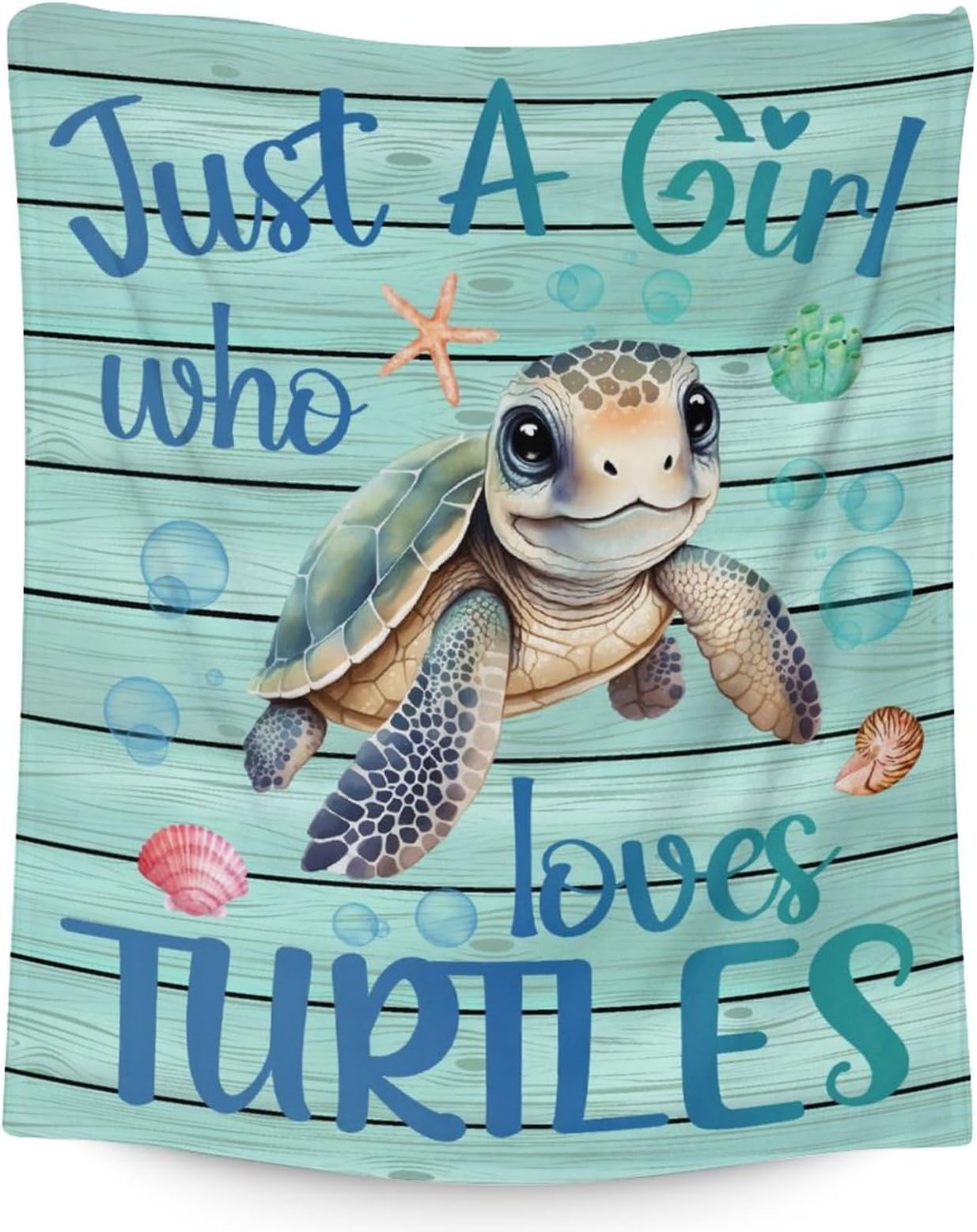 Amazon.com: Turtle Beach Blanket for Couch Bed, Kids Throw Blanket ...