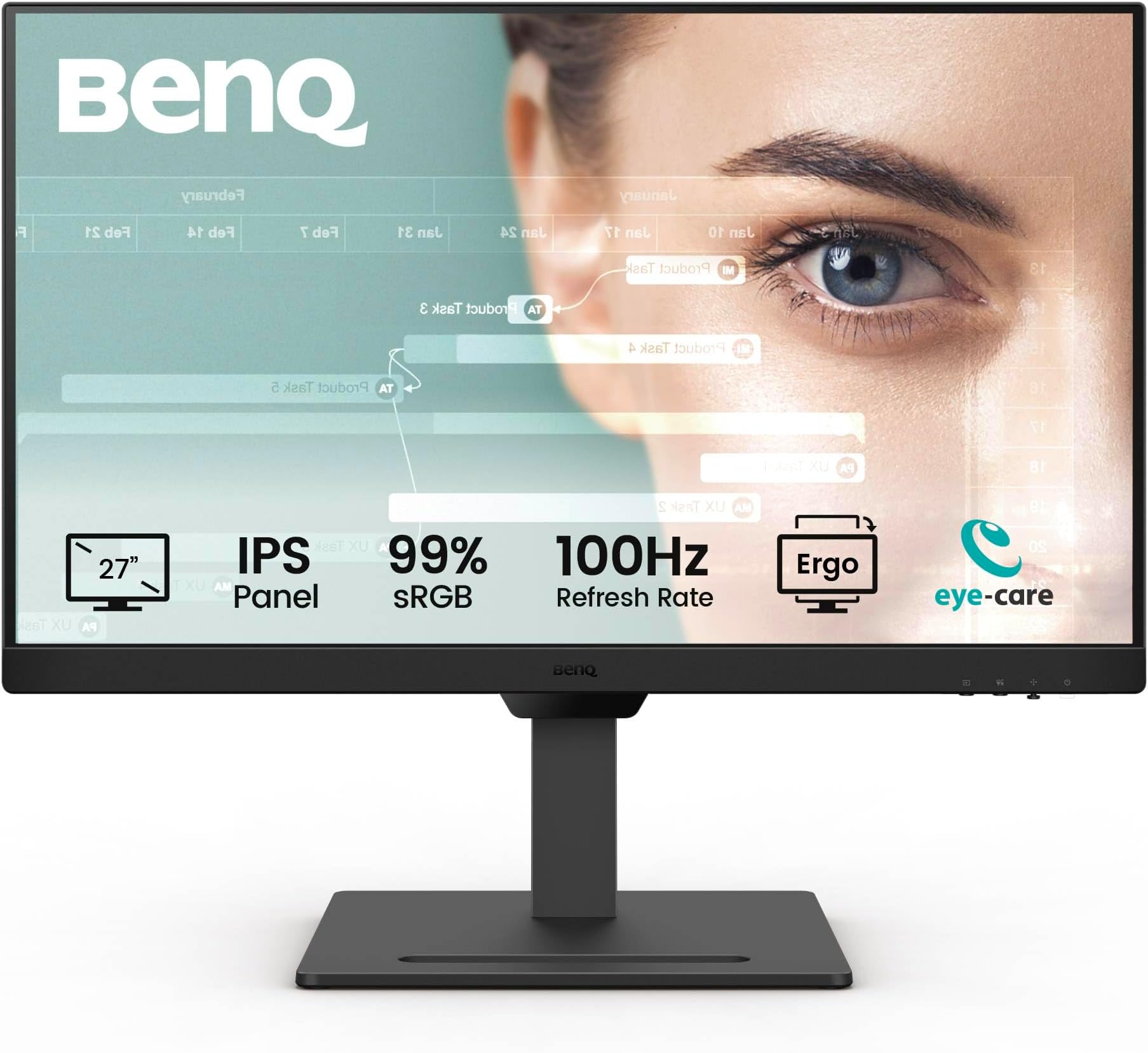 BenQ GW2790T 27” IPS 1080p Home Office Monitor, FHD, 100Hz, Ergo design ...