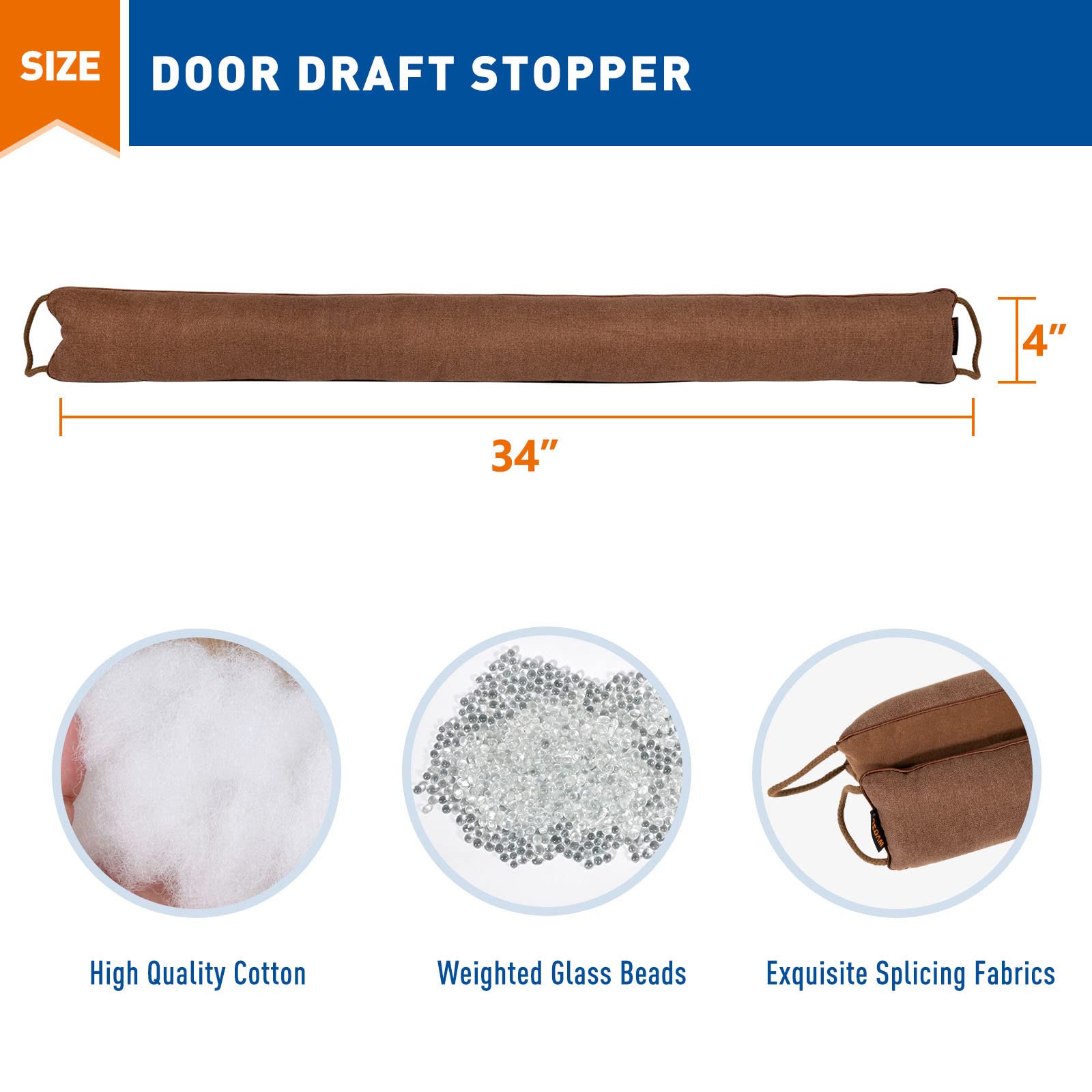 Snapklik.com : Door Draft Stopper, 32 Inch Cloud Printed Under Door ...