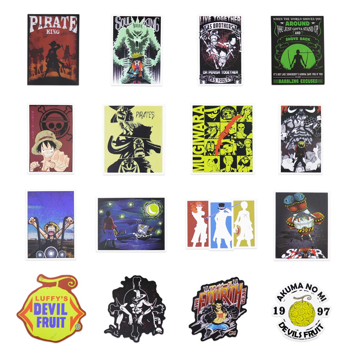 148pcs One Piece Stickers Luffy Anime Stickers for Water Bottle Bumper ...