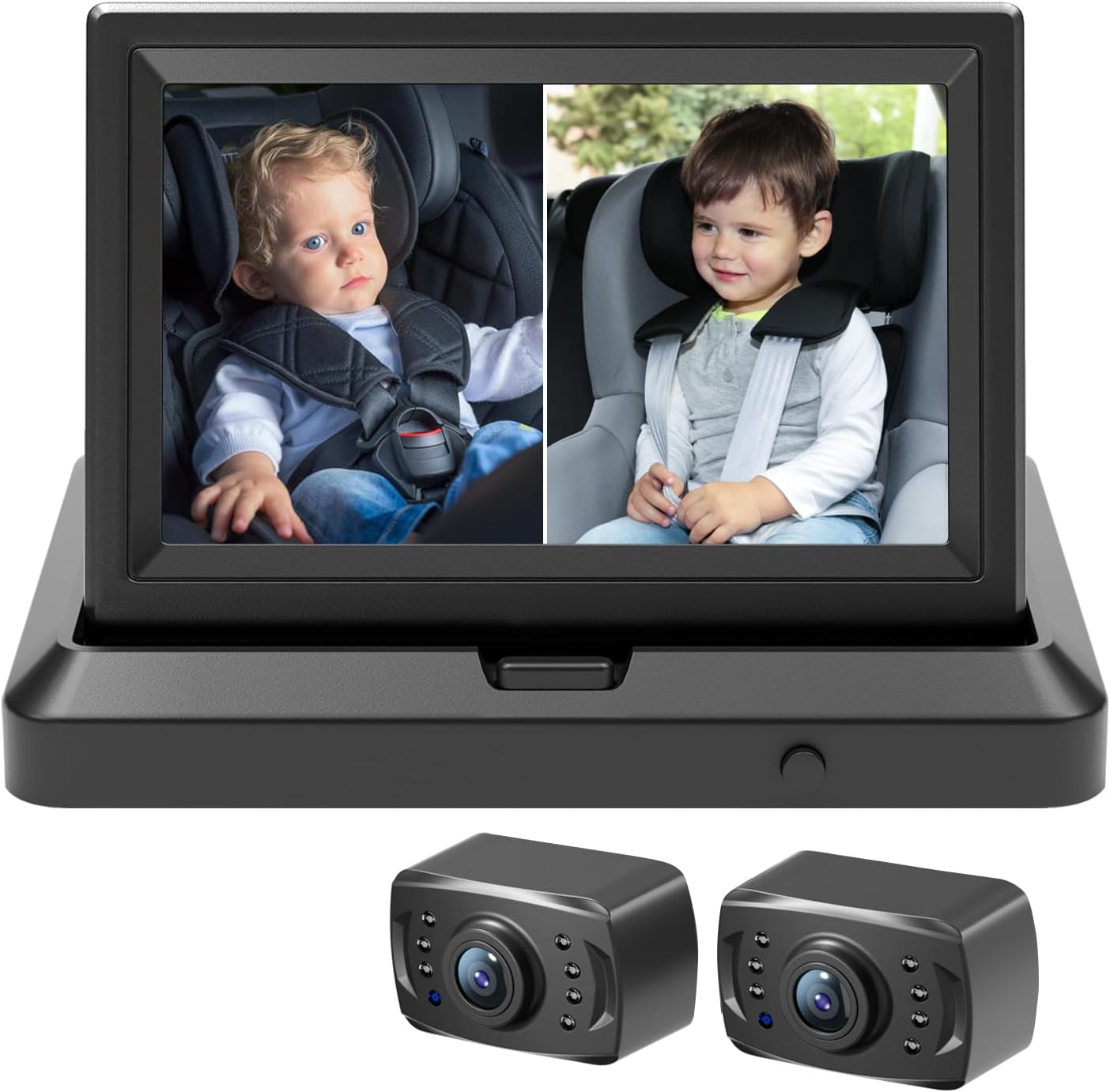 Amazon.com: Itomoro Dual Car Camera Baby Monitor, 1080P Baby Car Camera ...