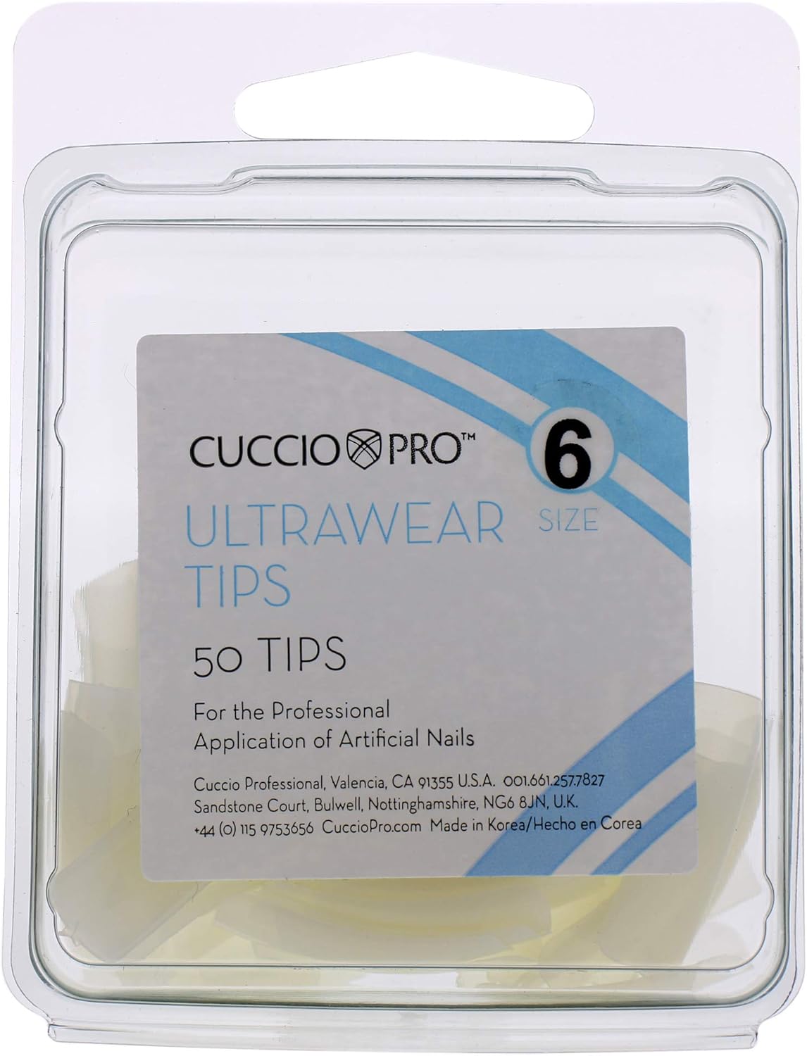 Cuccio Ultrawear 50-Piece Nail Tips, Size 6 : Amazon.co.uk: Beauty