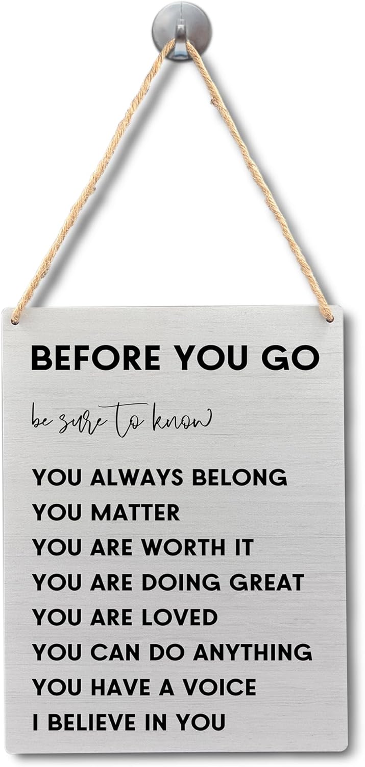 Amazon.com: Ryeolo Positive Affirmations Wall Decor, Inspirational Wood ...