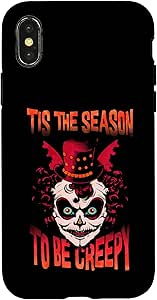 Amazon.com: iPhone X/XS Tis the Season To be Creepy Scary Halloween ...