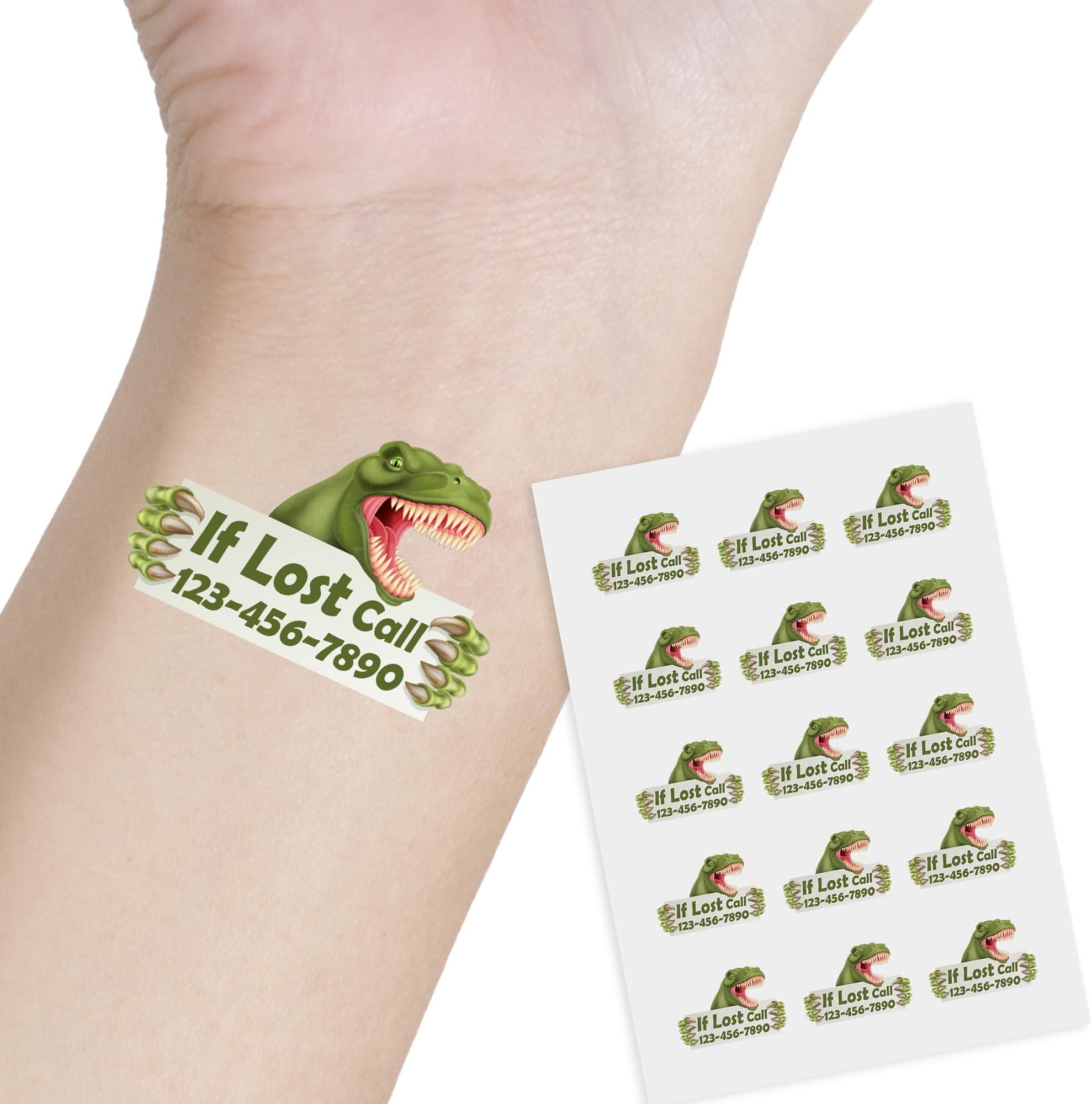 Amazon.com : Artsadd Personalized Temporary Tattoos for Kids, Emergency ...