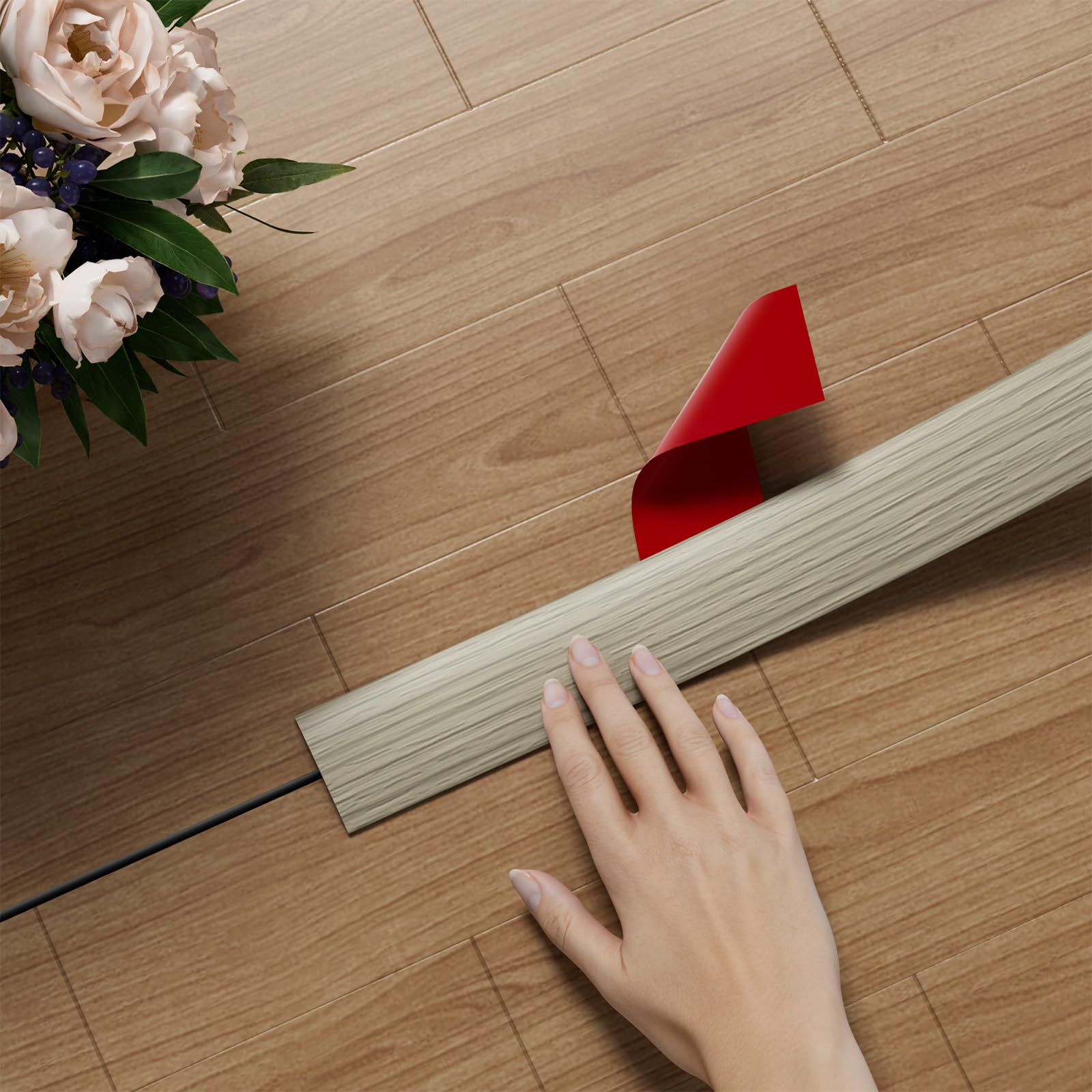 Snapklik.com : Greymond Floor Transition Strip - Self-Adhesive PVC Trim ...