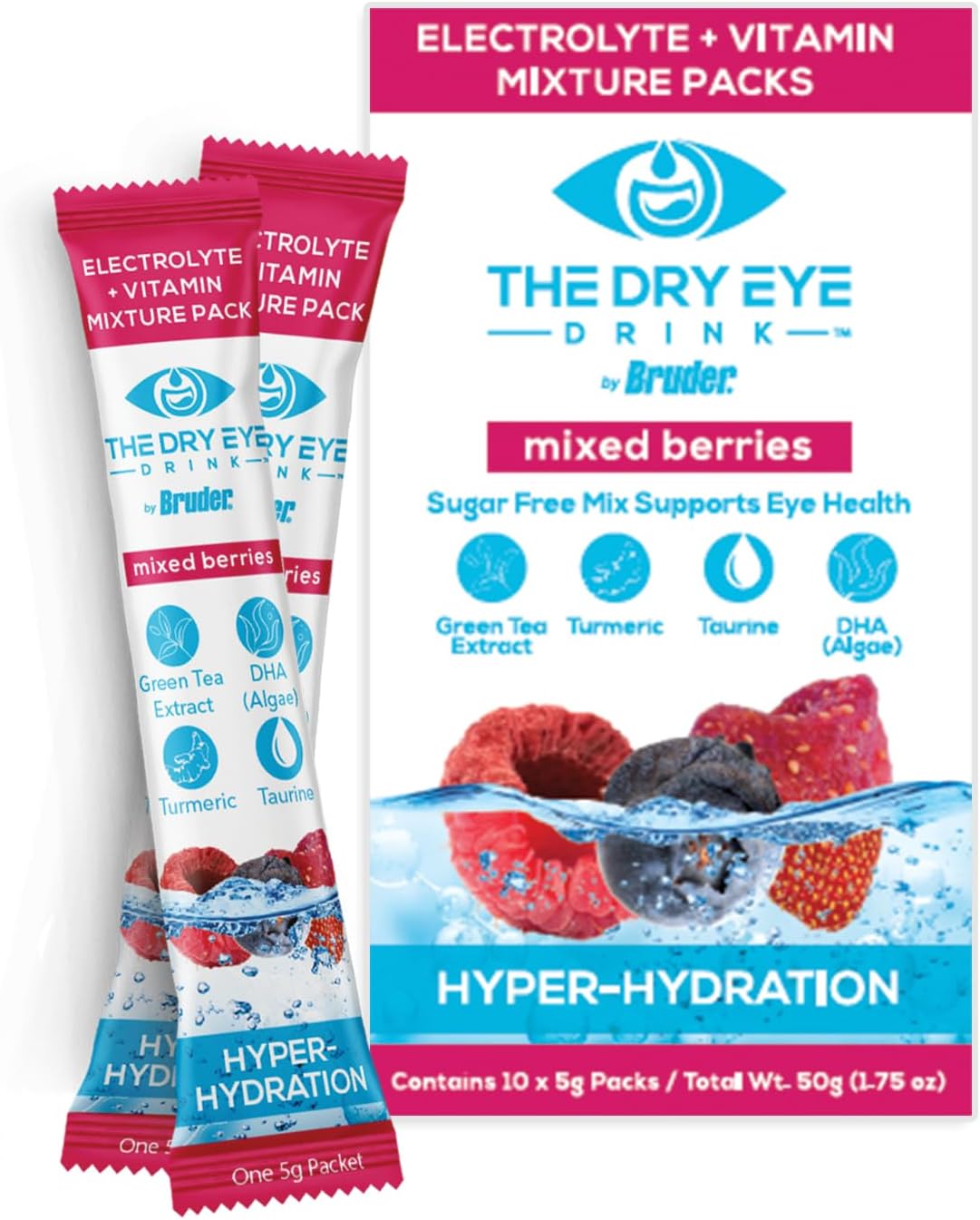 Amazon.com: The Dry Eye Drink PM Night Time Mixed Berry Flavor l ...