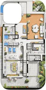 Amazon.com: iPhone 15 Modern Home Floorplan Architect Drawing Designer ...