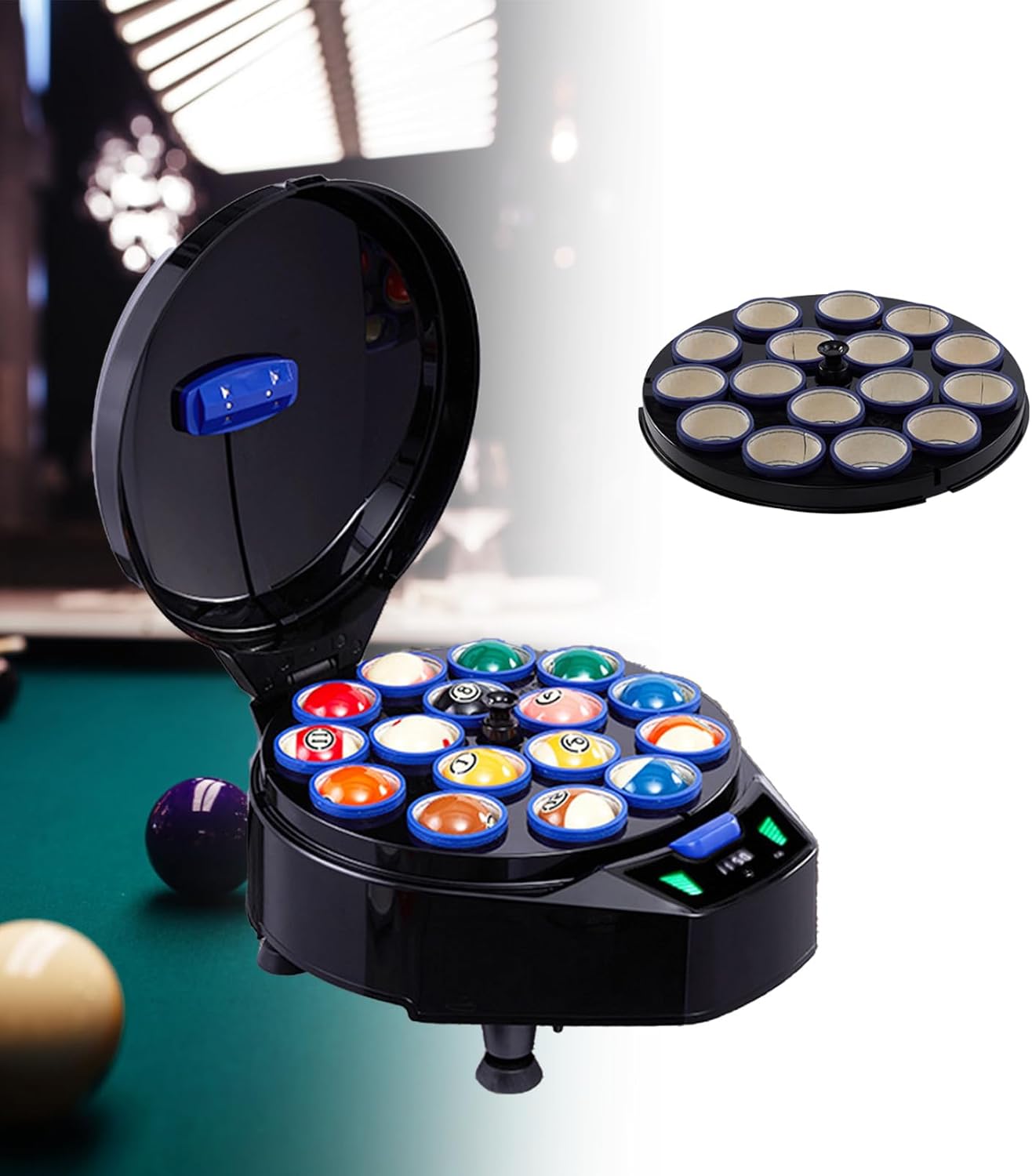 Billiard Ball Cleaning Machine Automatic Pool Ball Polisher, for Clean ...