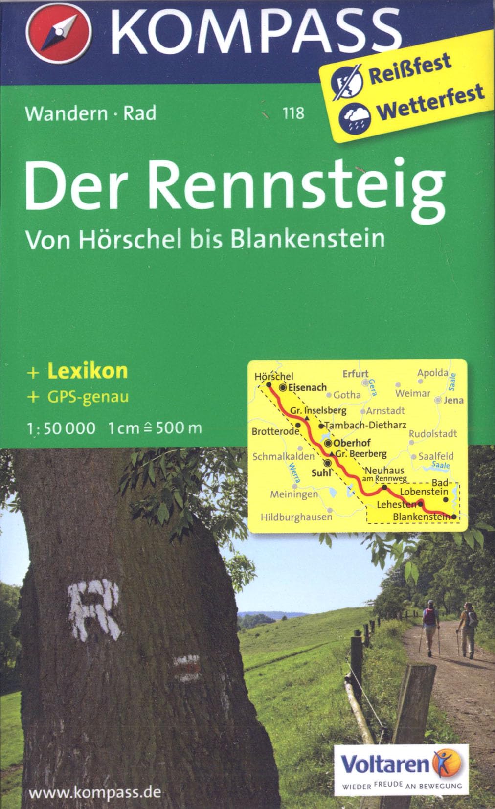 KOMPASS Wanderkarte Der Rennsteig - Von Hörschel bis Blankenstein ...