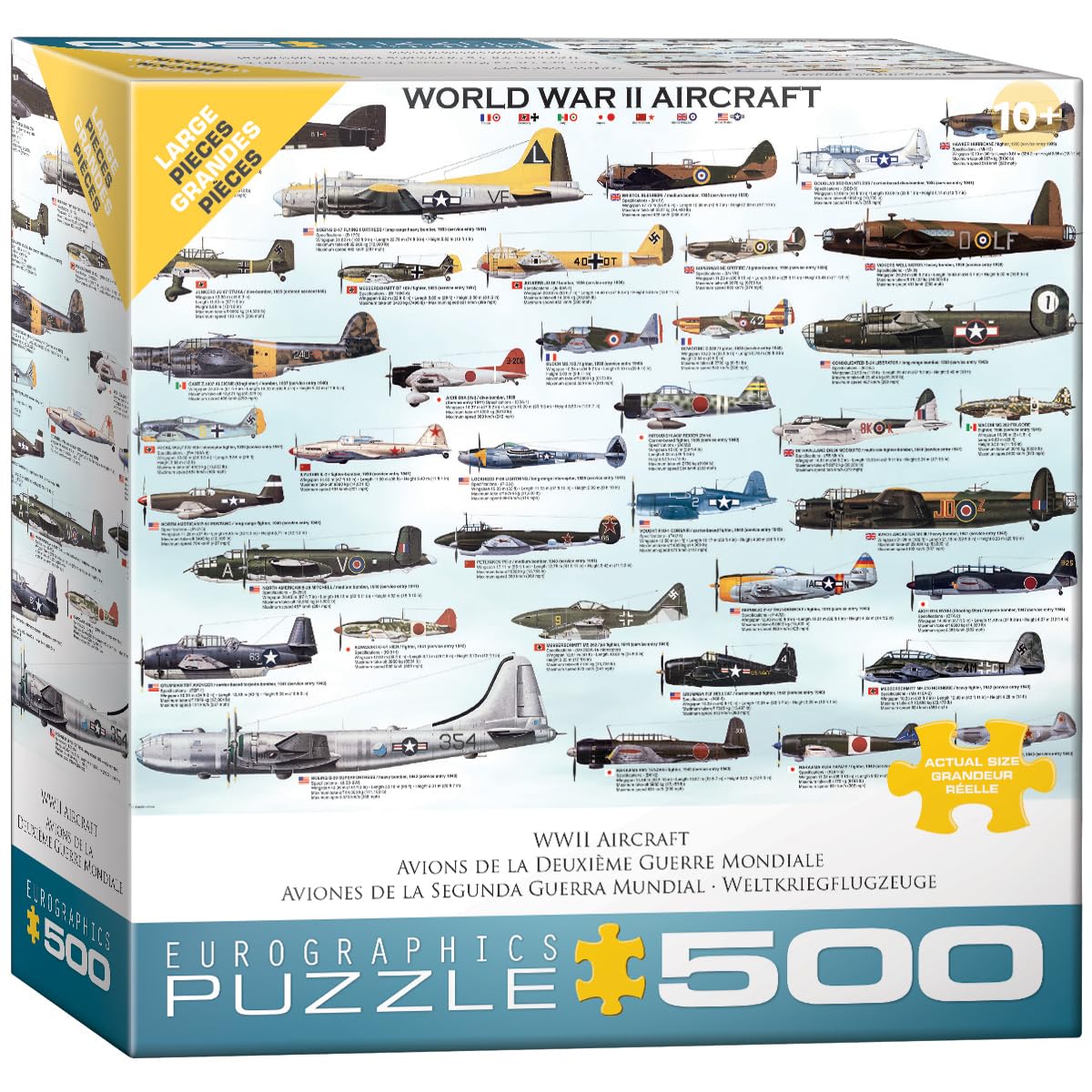 Amazon.com: World War II Aircraft Puzzle, 500-Piece : Toys & Games