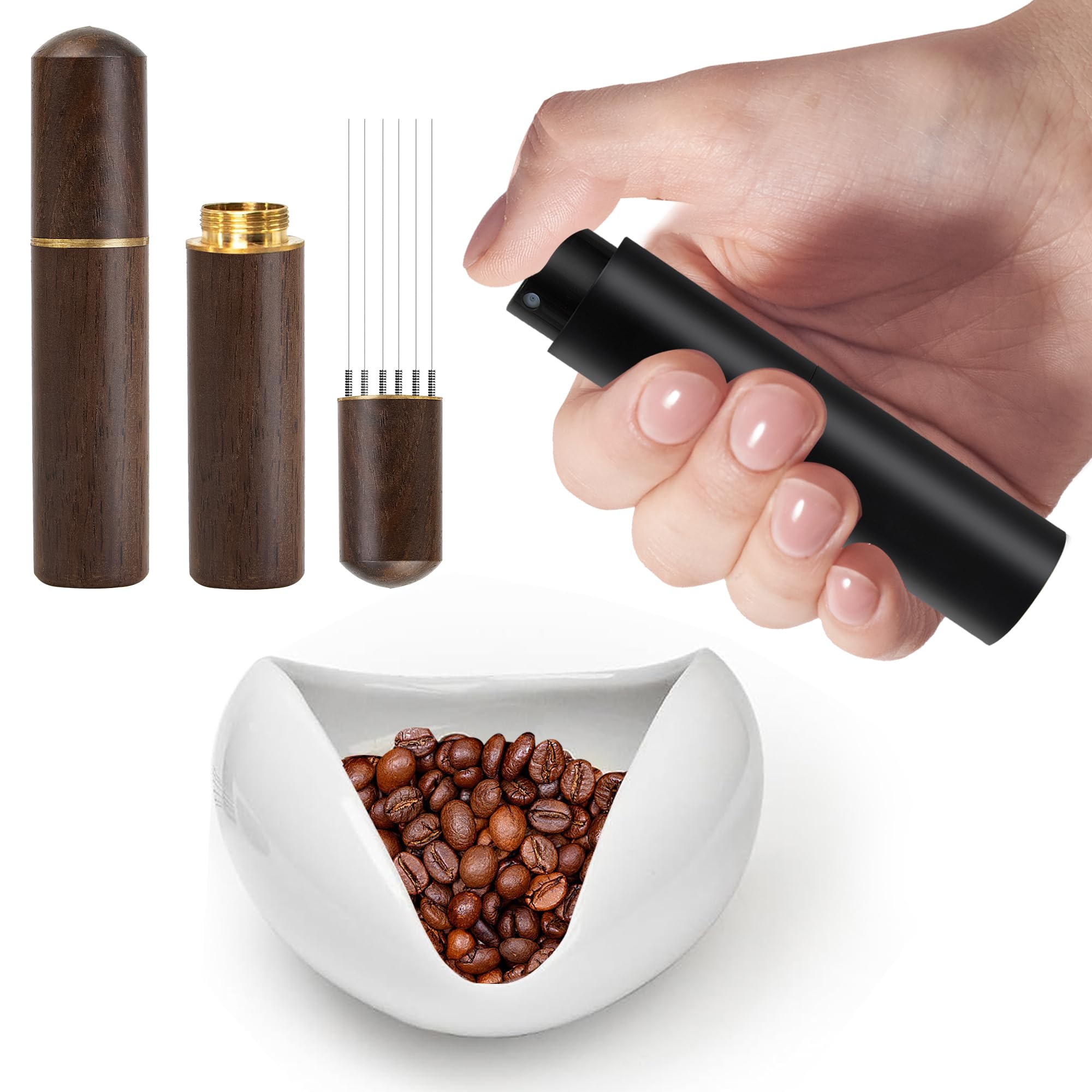 Amazon.com: Betensh Coffee Bean Dosing Cup and RDT Spray Bottle ...