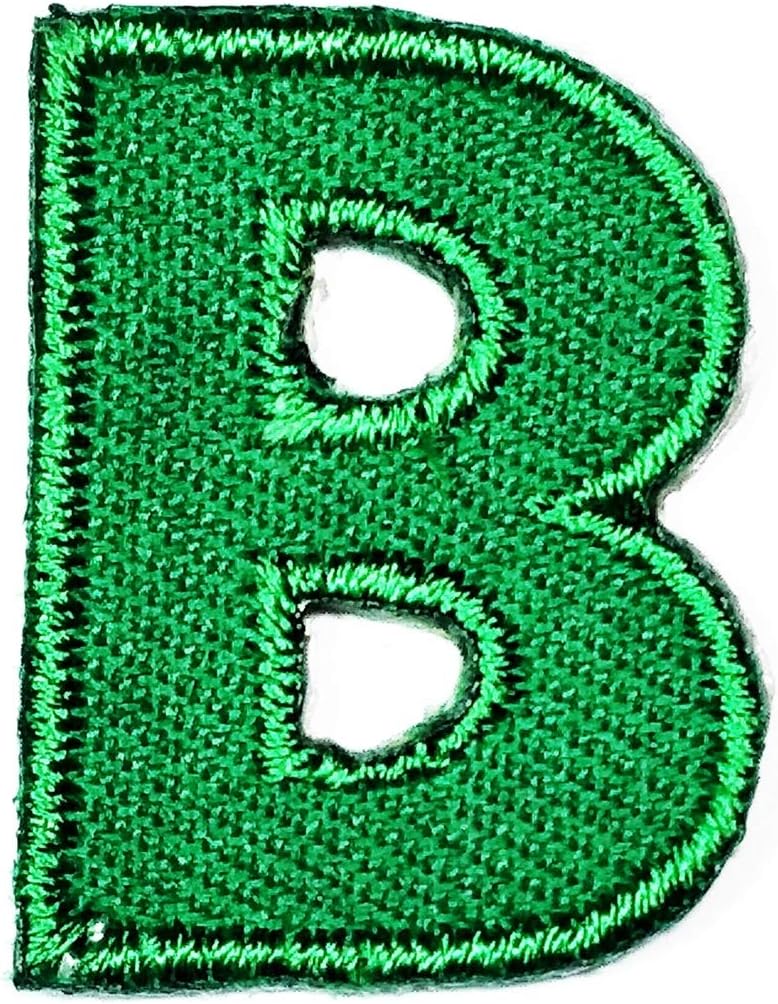 Amazon.com: Mini Green Letter B Patch A-Z Initials Letters English ...