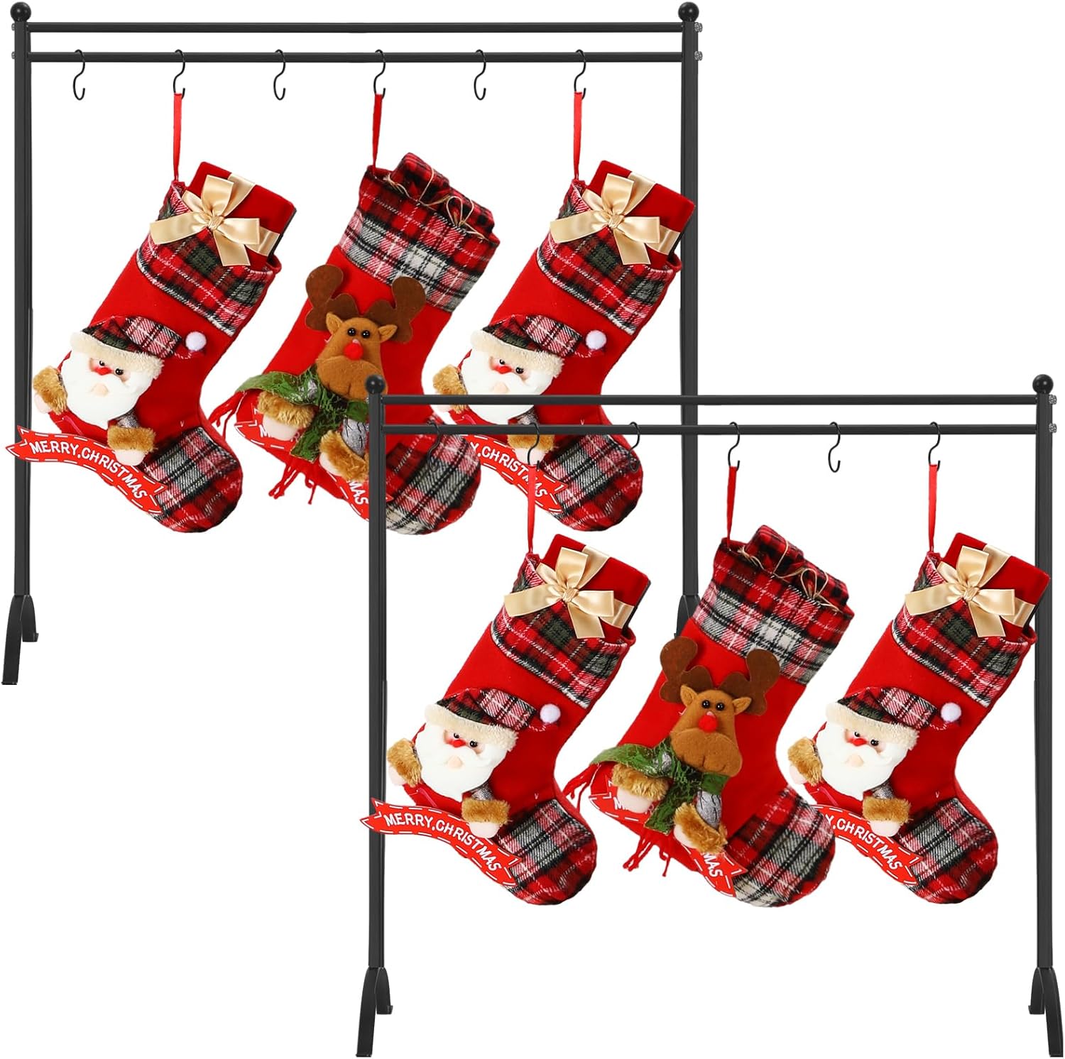 Amazon.com: Soaoo 2 Pieces Christmas Stocking Holder Stands for Floor ...