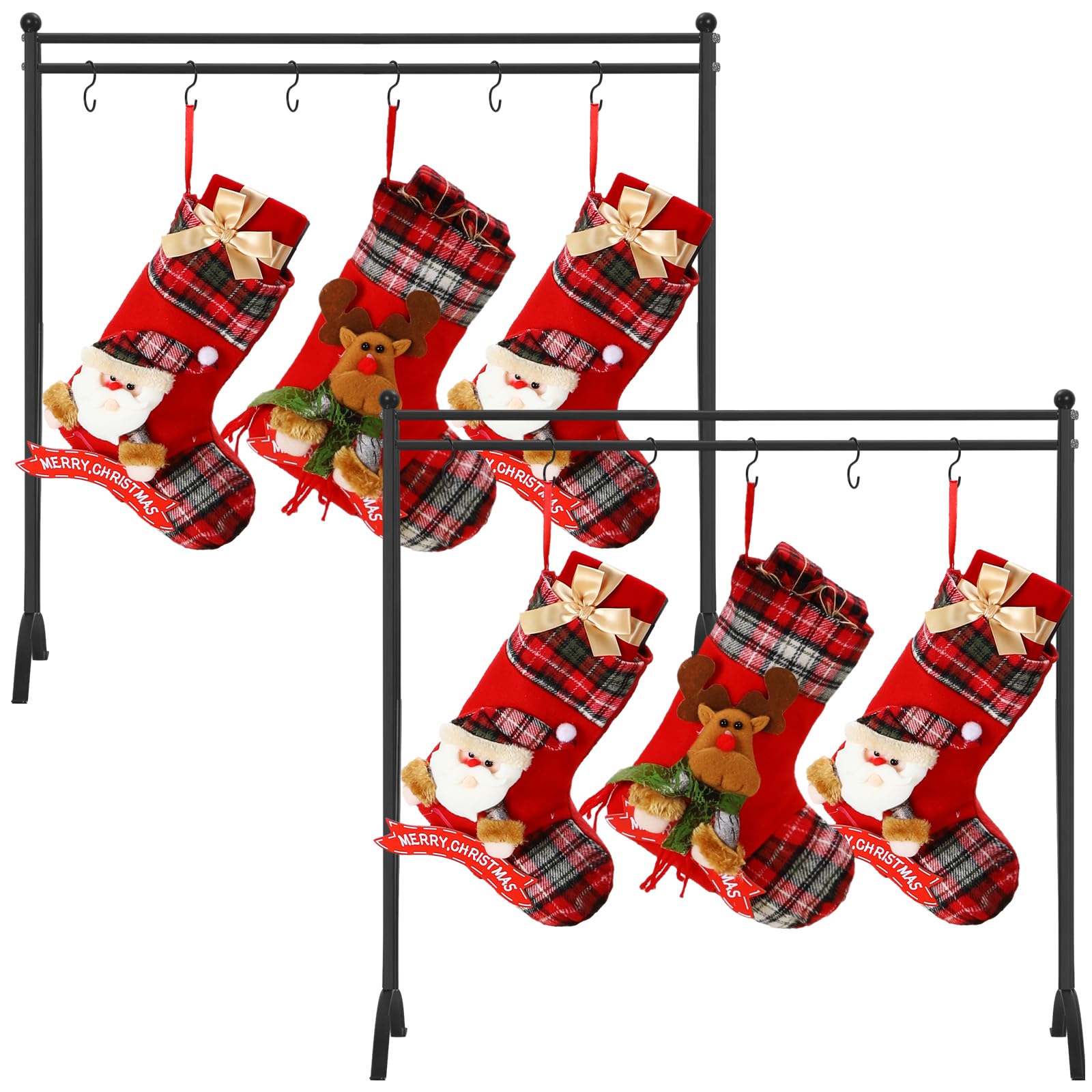 Amazon.com: Soaoo 2 Pieces Christmas Stocking Holder Stands for Floor ...