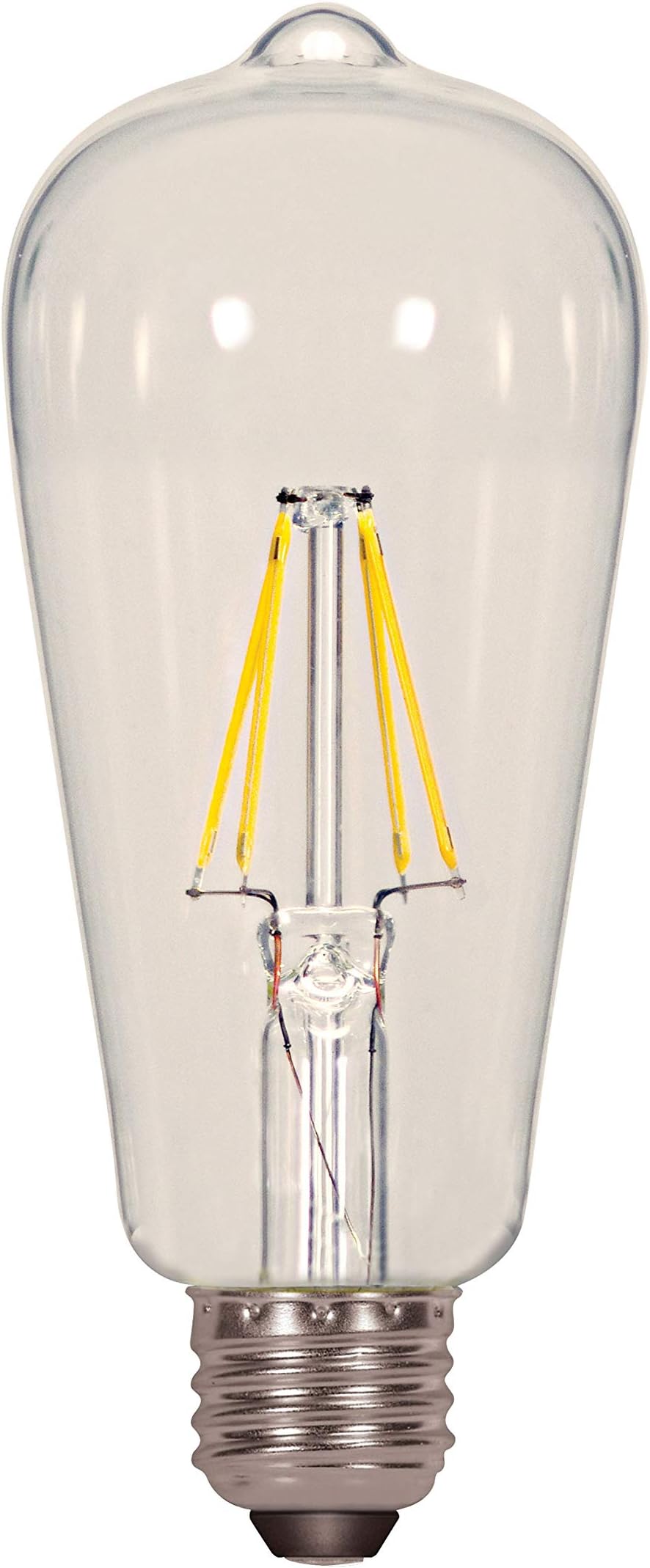 12 Pack Satco S9581 6.5 Watt Dimmable Clear 2700K Warm White LED ST19 ...