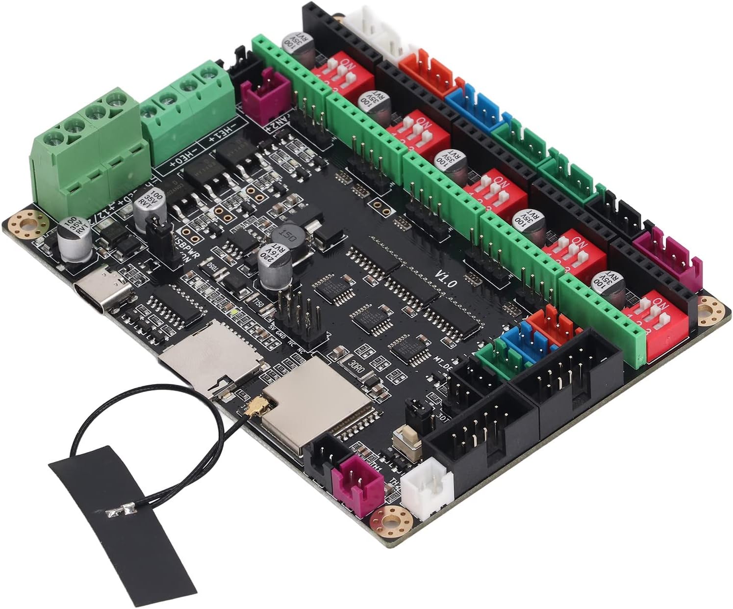 3D Printer Control Board, 3D Printer Mainboard with Built-in Flash Memory ESP32 WiFi 240MHz MCU ...