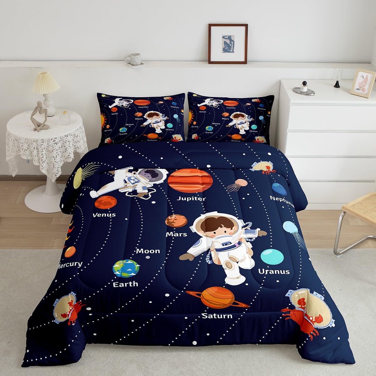 Amazon.com: Feelyou Solar System Comforter Set Full Size Outer Space ...