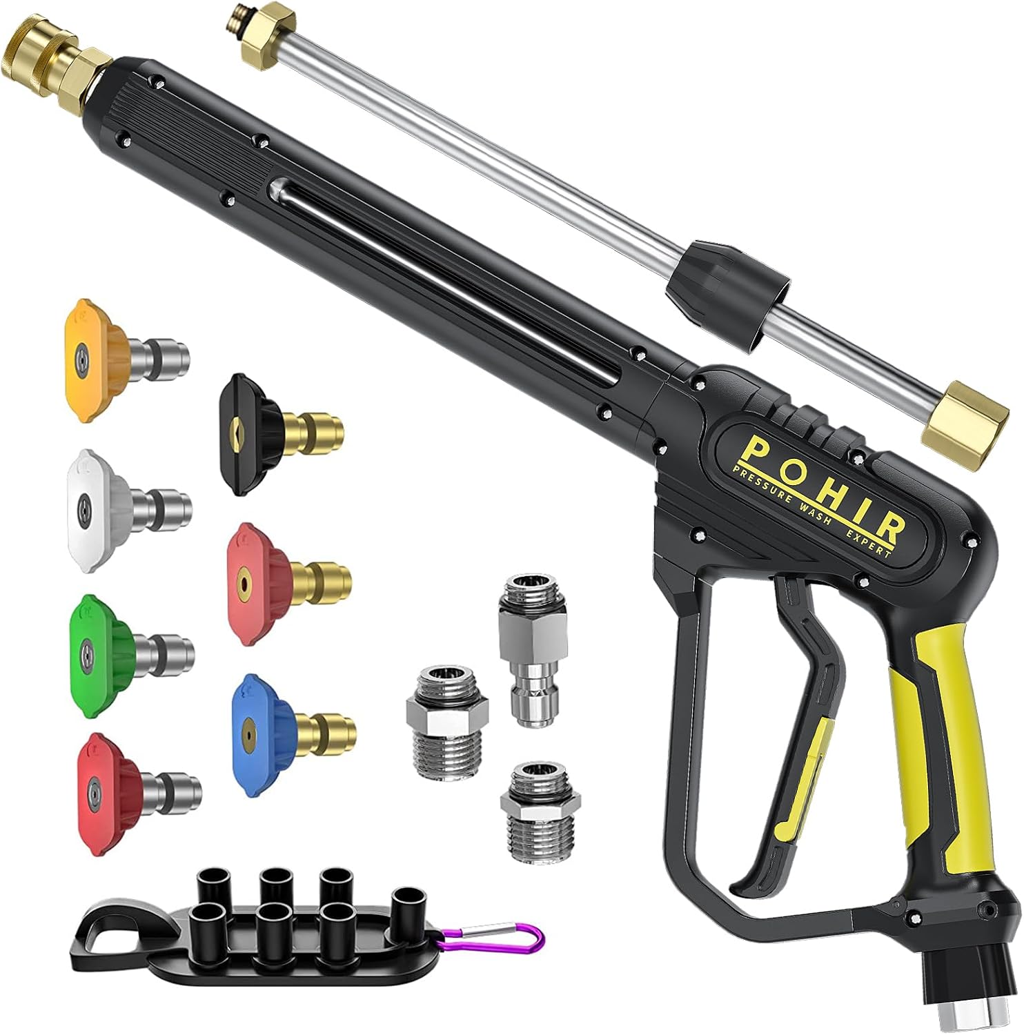 Amazon.com : POHIR Pressure Washer Gun 3600 PSI with 3/8'' Swivel Quick ...