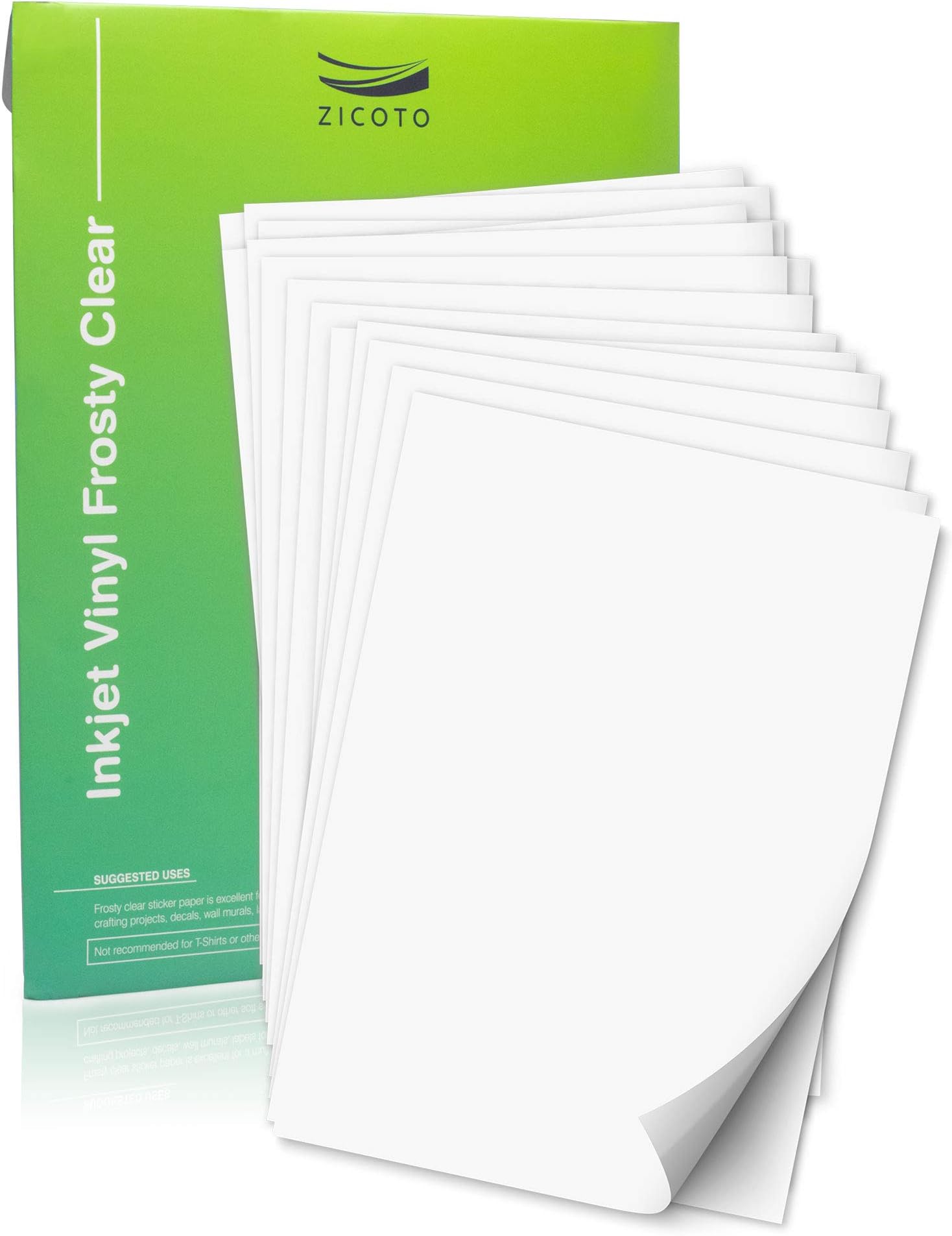 Amazon.com: Premium Printable Vinyl Sticker Paper for Your Inkjet ...