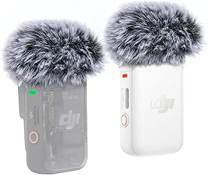 SUNMON Furry Mic Windscreen for DJI Mic 2, Furry Microphone Cover Pop ...