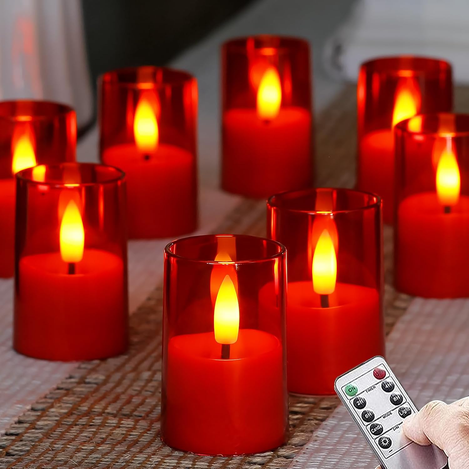 Amazon.com: Zevanor Flameless Small Tea Light LED Candles, Acrylic ...