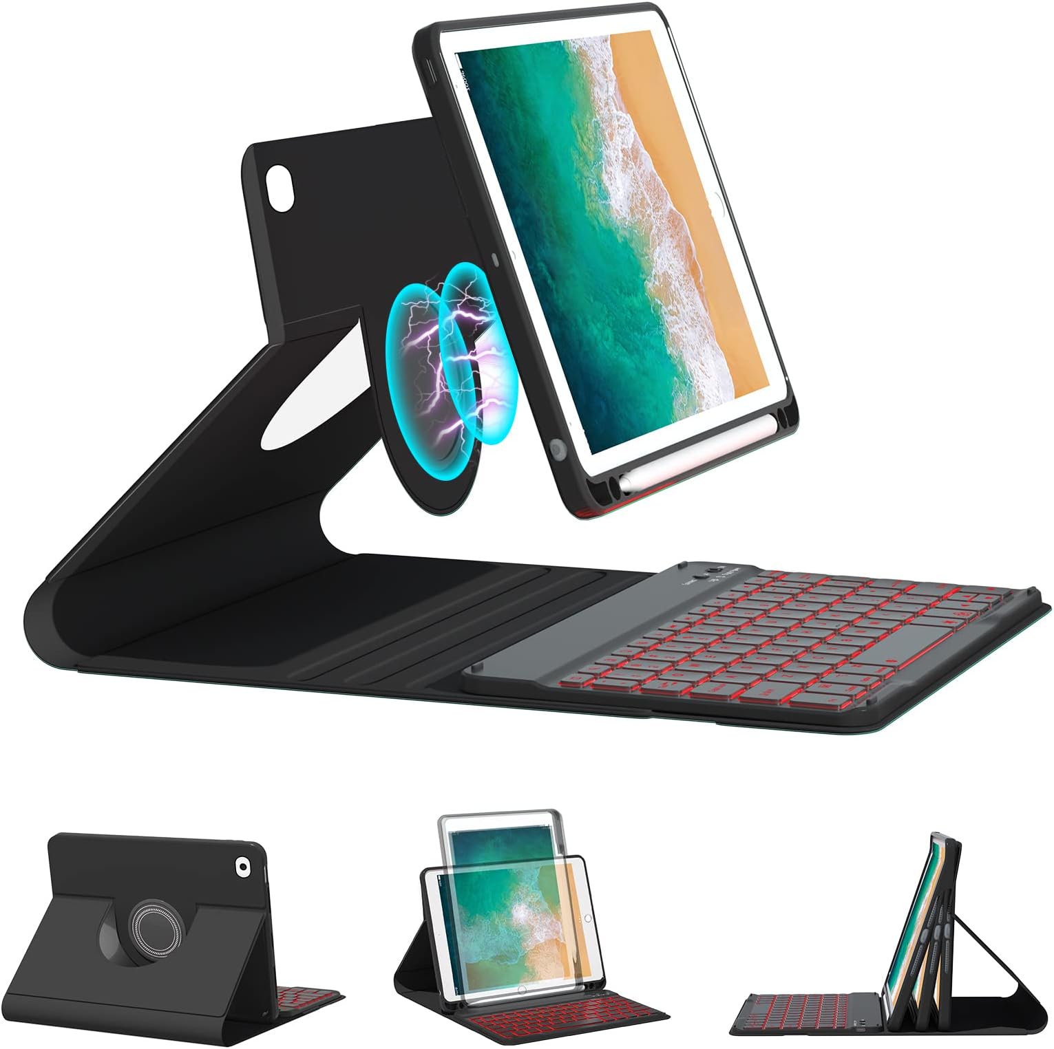 Amazon.com: ZAGG Folio Case, Hinged with Bluetooth Keyboard for iPad ...