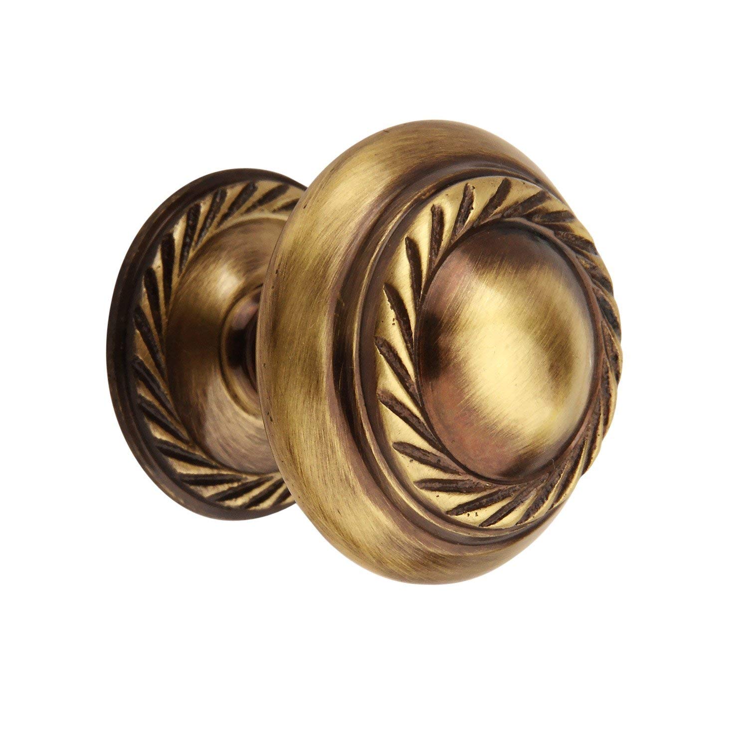 HOBKNOBS Georgian Antique 20 mm Brass Door/Cabinet Handle (Brownish Gold, Small). : Amazon.in ...