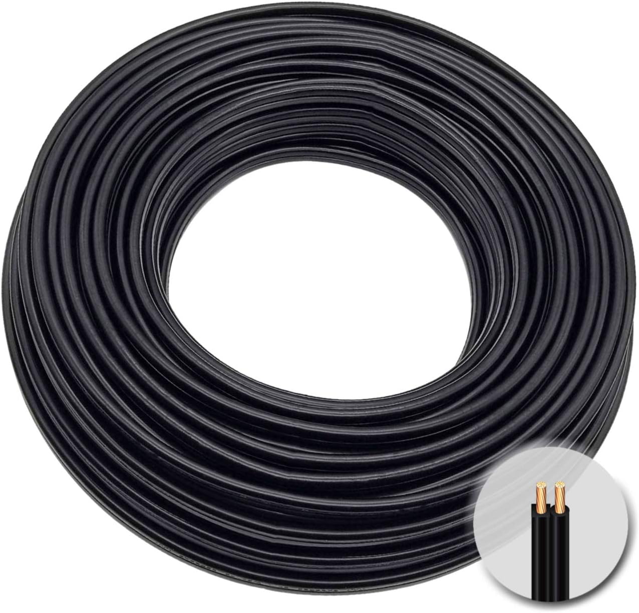 Xuhal 500FT 18/2 Electrical Wire and 40pcs Christmas Male Slip Plug ...