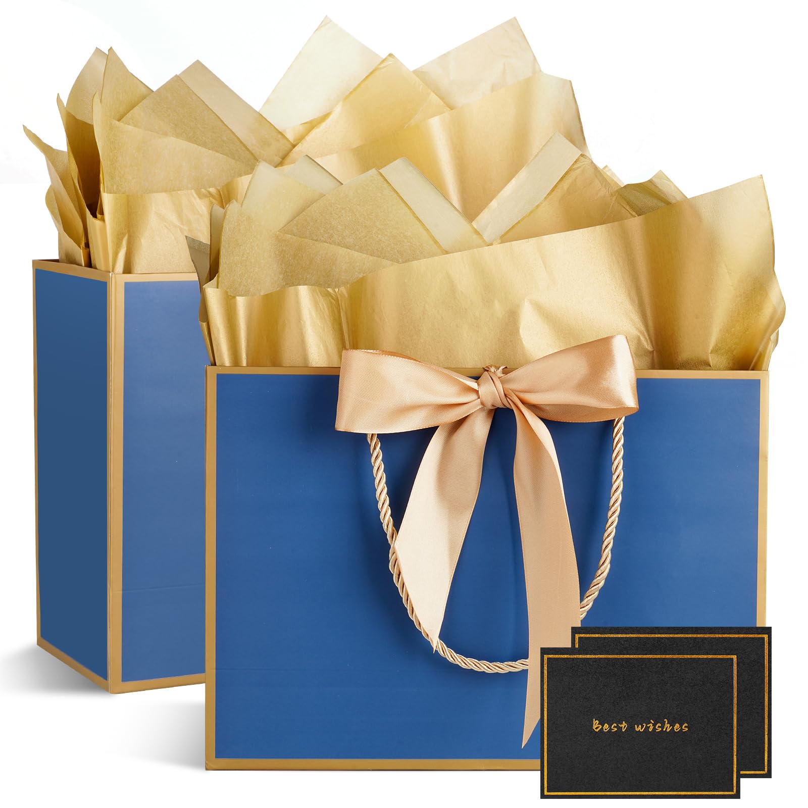 Amazon.com: Gfractolux Gift Bags for Present, 2 Pcs Medium Gift Bags ...