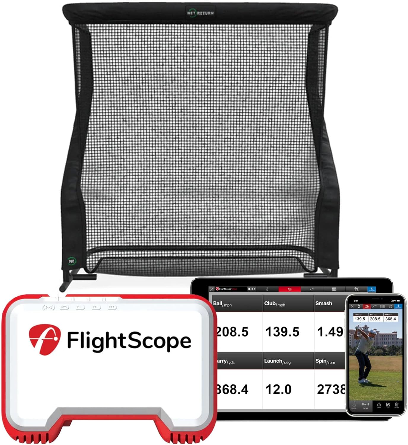 Amazon.com: FlightScope Mevo Launch Monitor with The Net Return Home ...