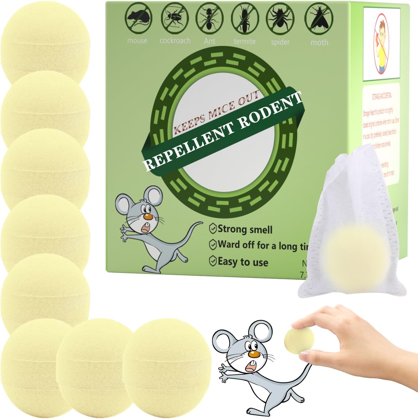 Amazon.com: PUBAMALL Moth Balls for Rodents, Mice Rat Repellent for ...