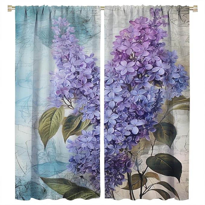 Amazon.com: SOPIYRIO Modern Lavender Blackout Window Curtains Beautiful ...