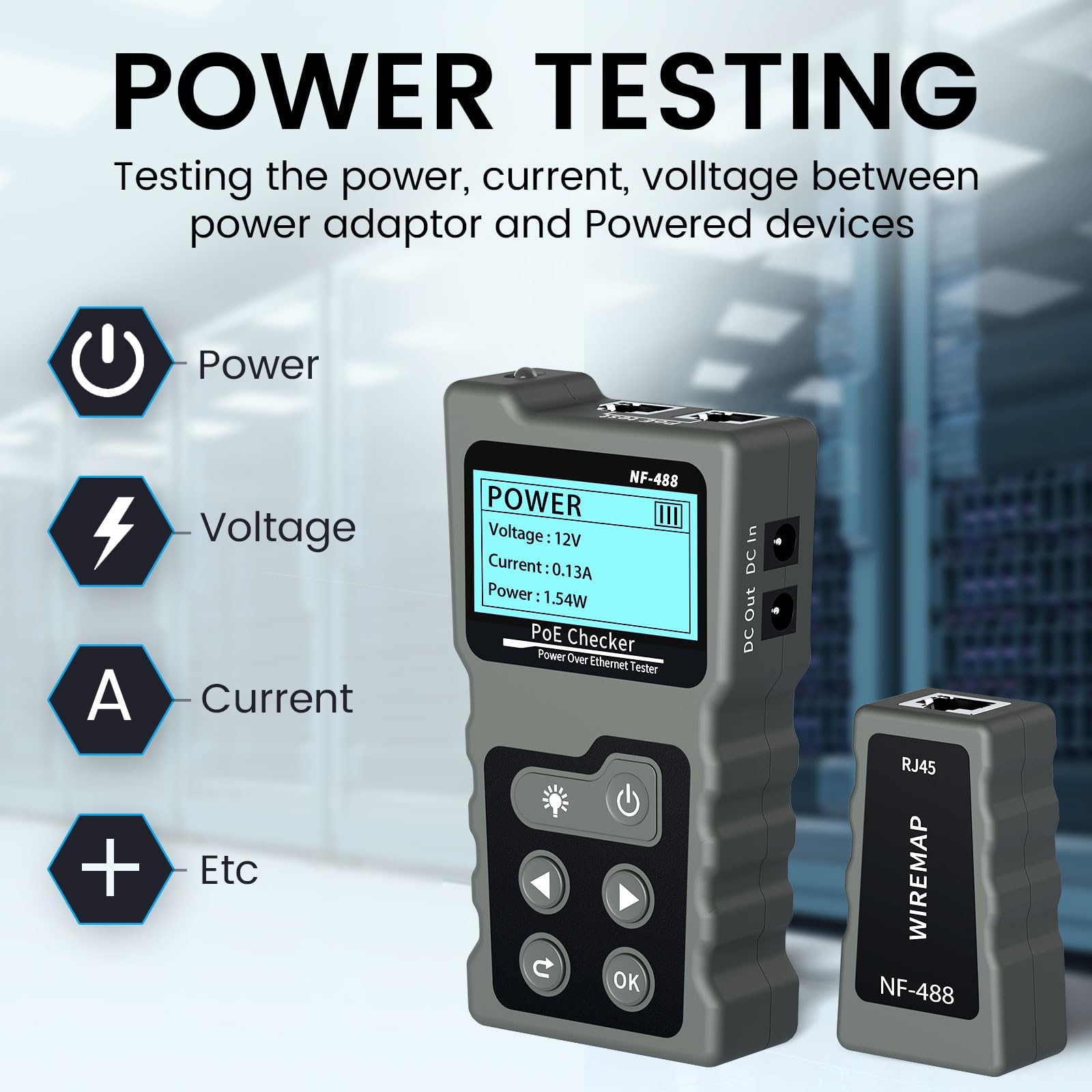 Snapklik.com : Network RJ45 Tester, POE Ethernet Tester For Power Over ...