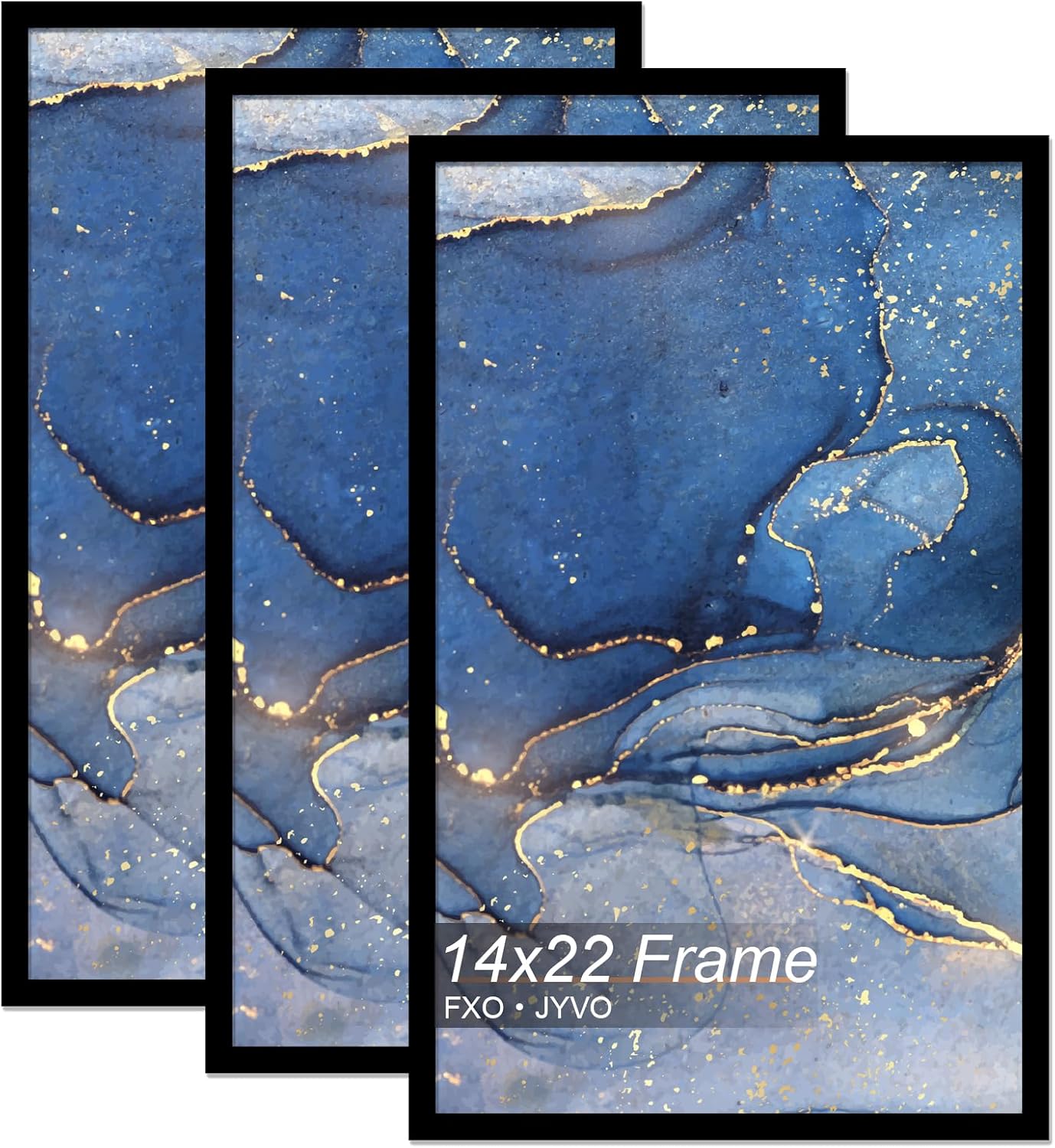 Amazon.com - Fxojyvo 14x22 Picture Frame Set of 3, Black Frame for 14 x ...